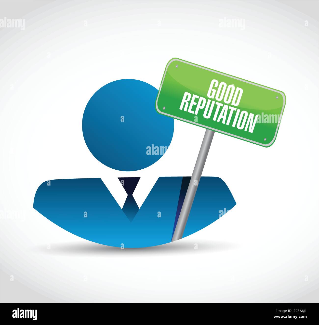 Good reputation avatar illustration design over a white background ...