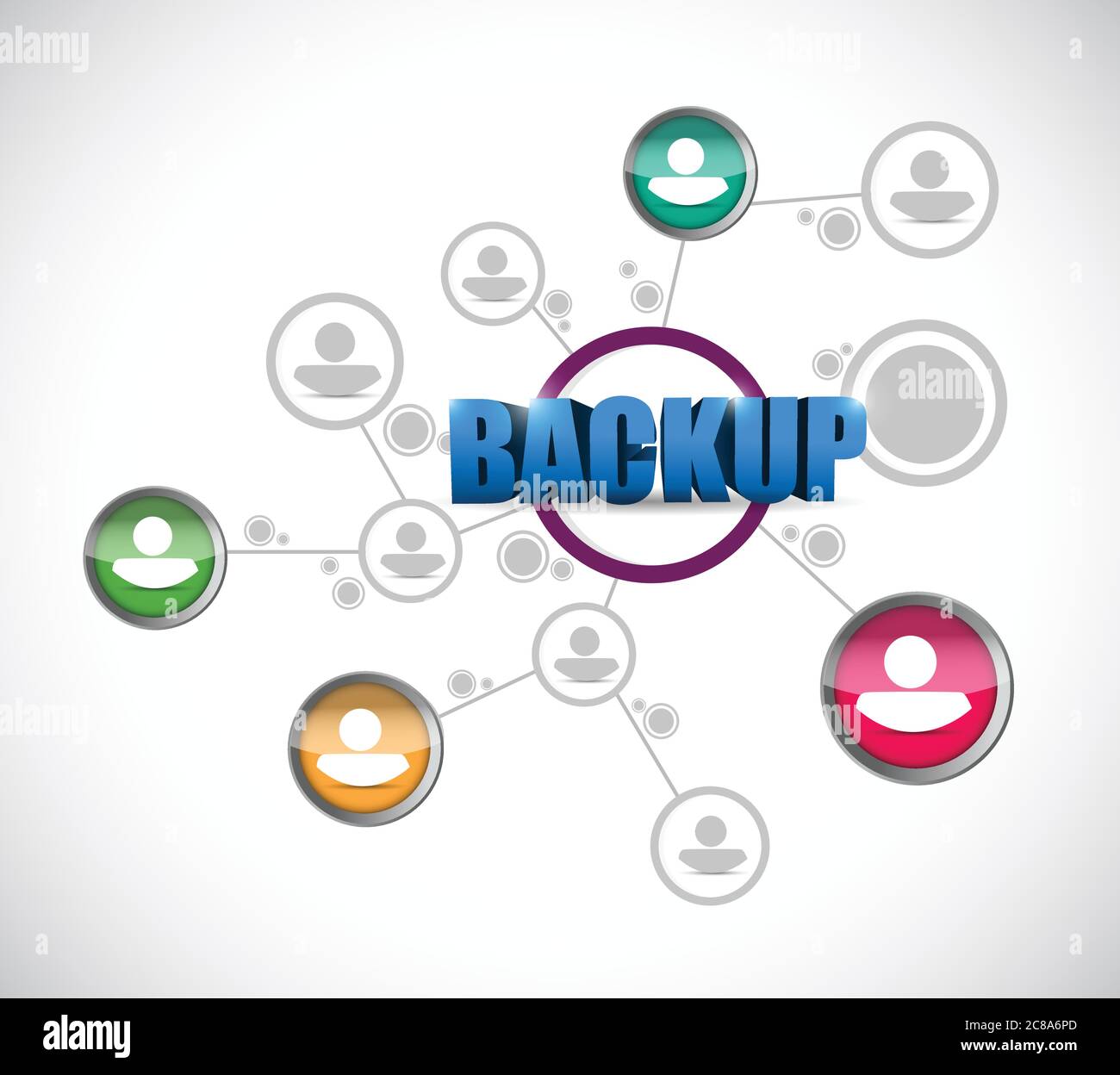 Backup network illustration design over a white background Stock Vector ...