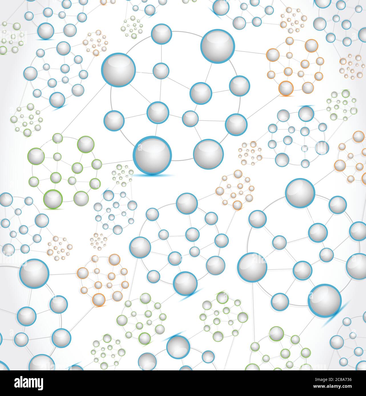 Multiple atoms connection illustration design over a white background ...