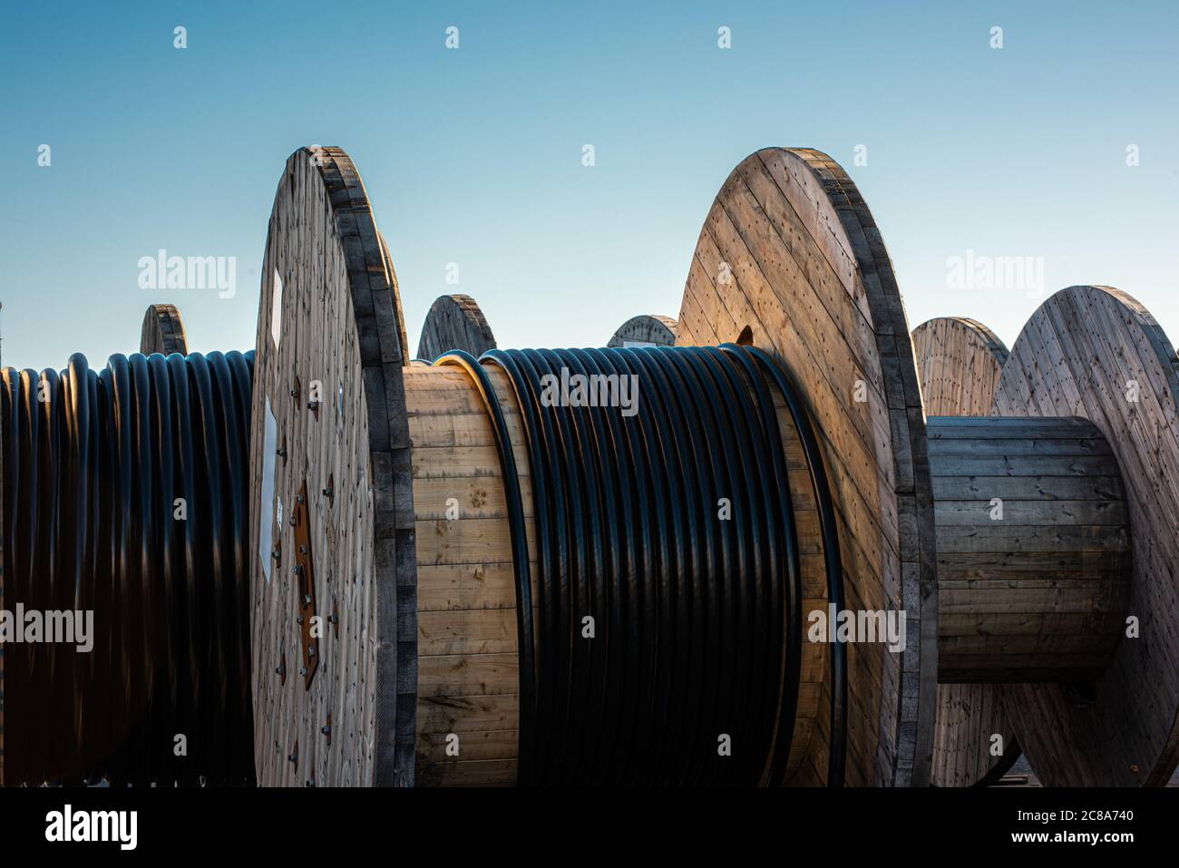 Large roll telephone cable hi-res stock photography and images - Alamy