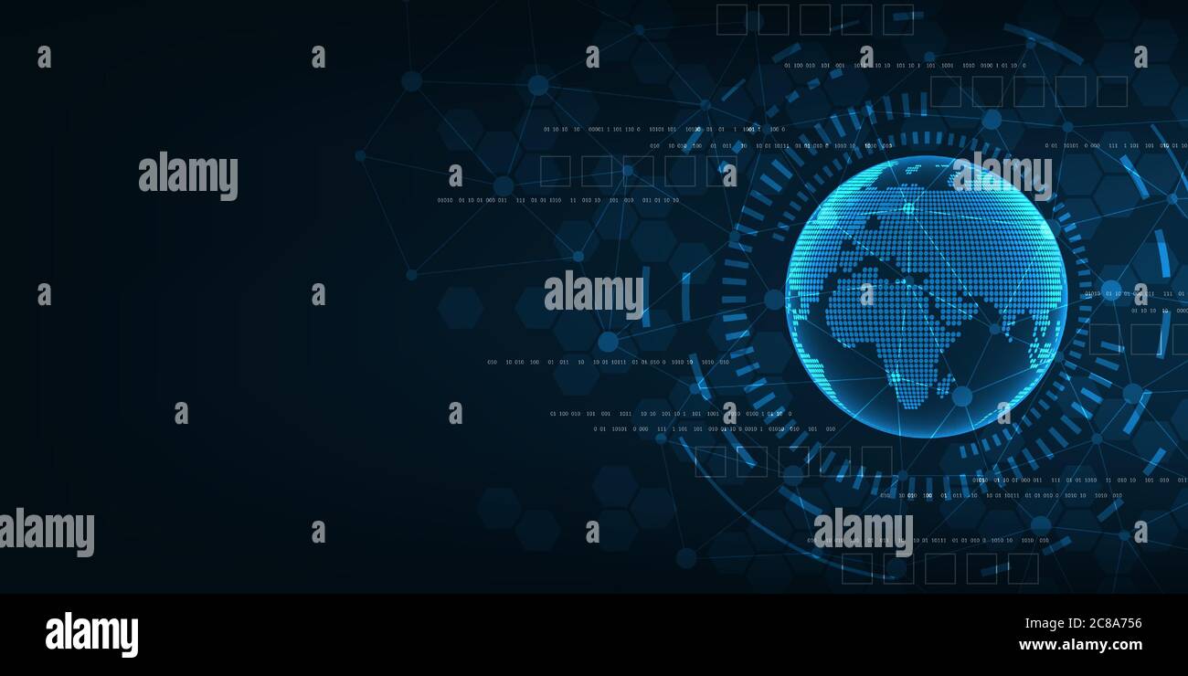 Digital network communication Stock Vector Images - Alamy