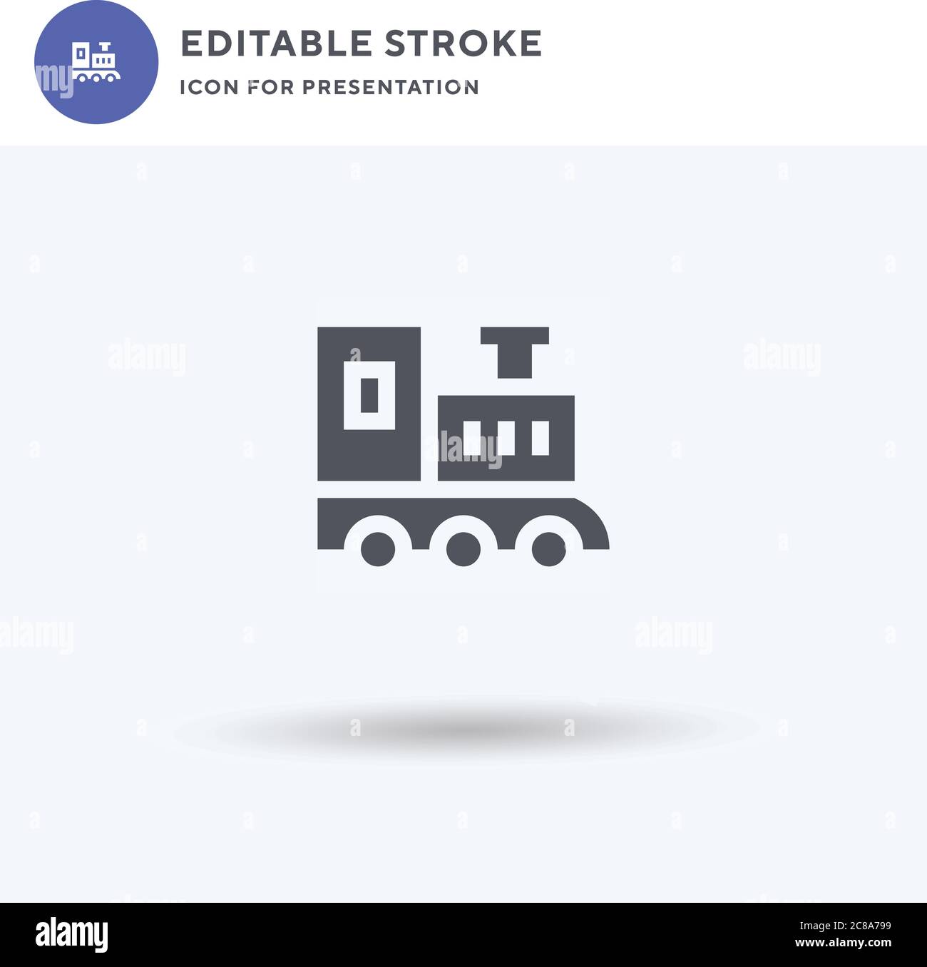 Locomotive icon vector, filled flat sign, solid pictogram isolated on ...
