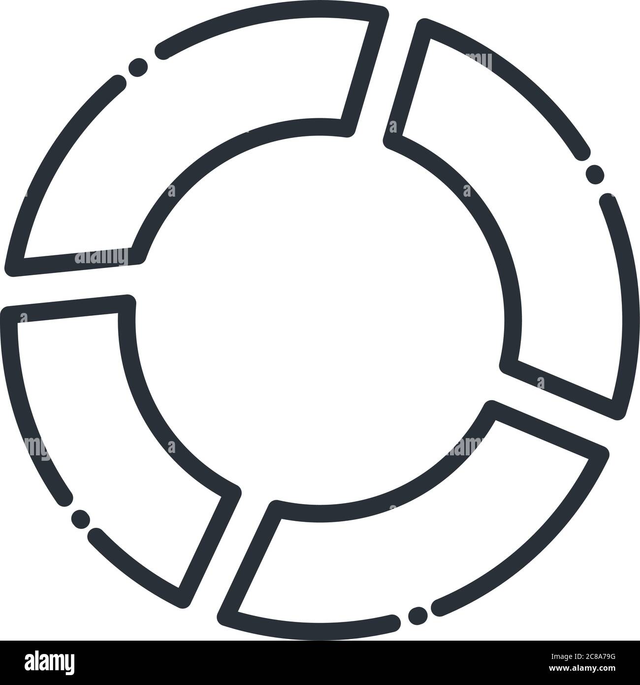 Infographic circle line style icon design, Data information business ...