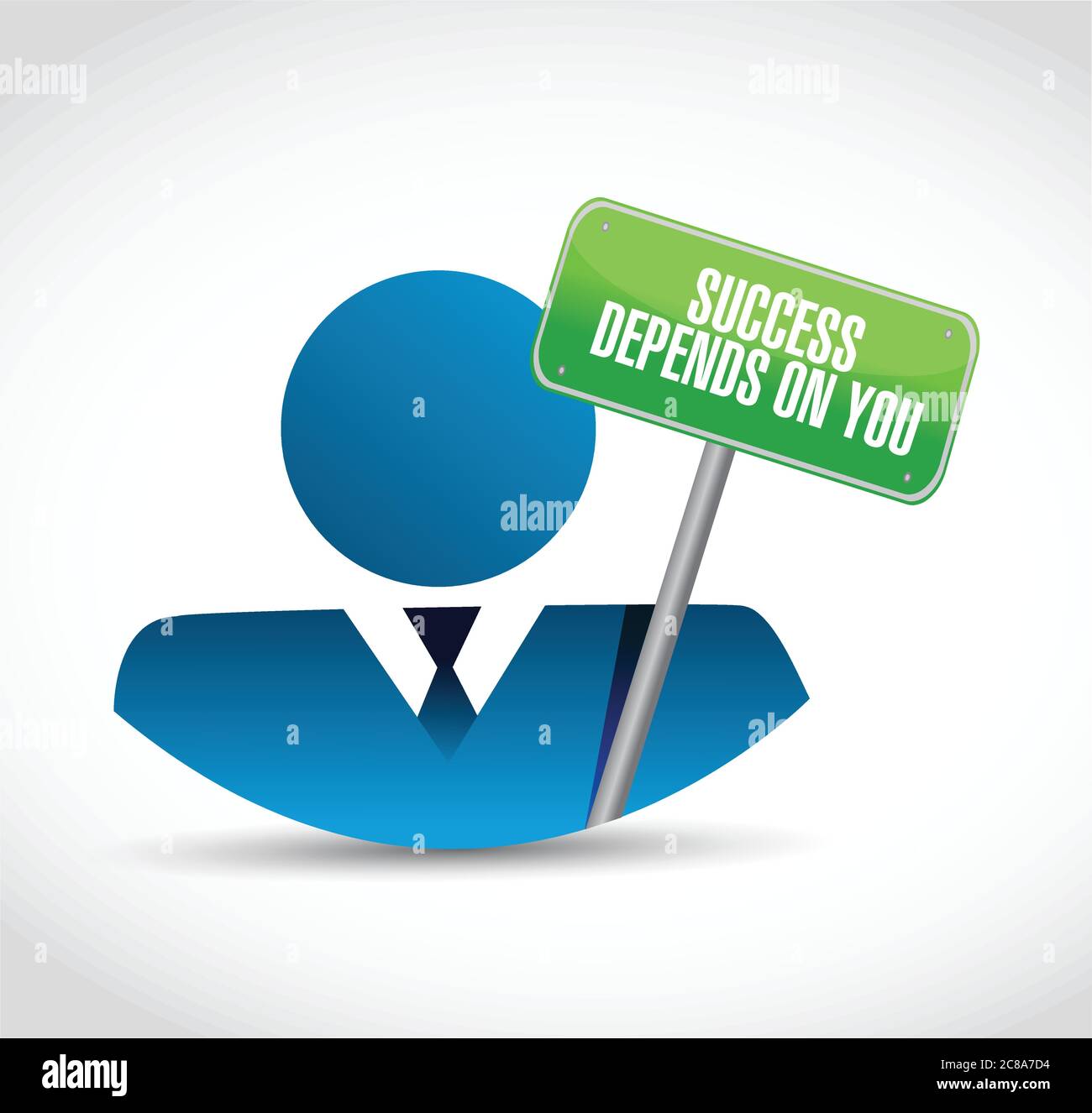 Success depends on you avatar illustration design over a white background Stock Vector Image ...