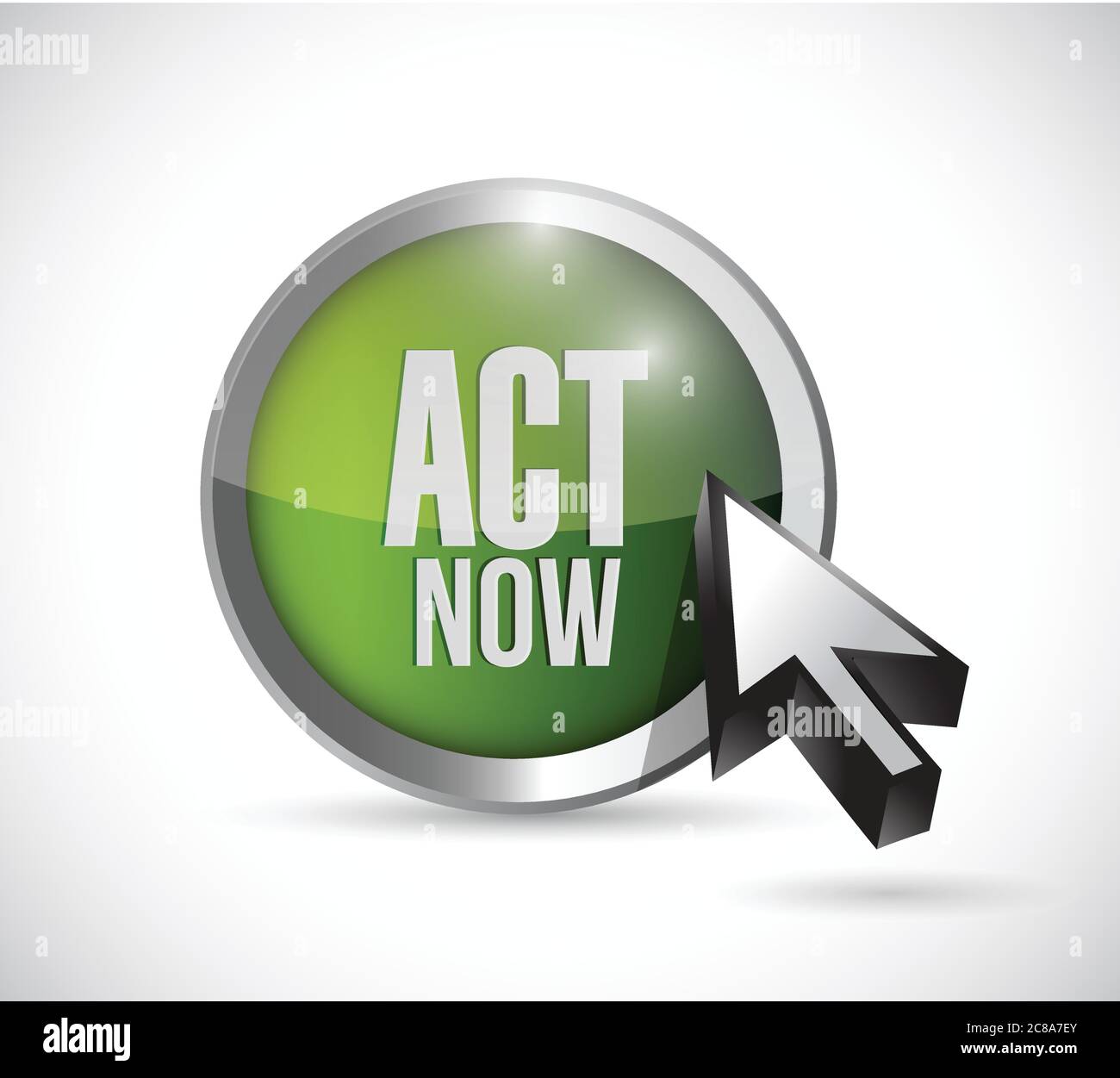 Act now button illustration design over a white background Stock Vector ...