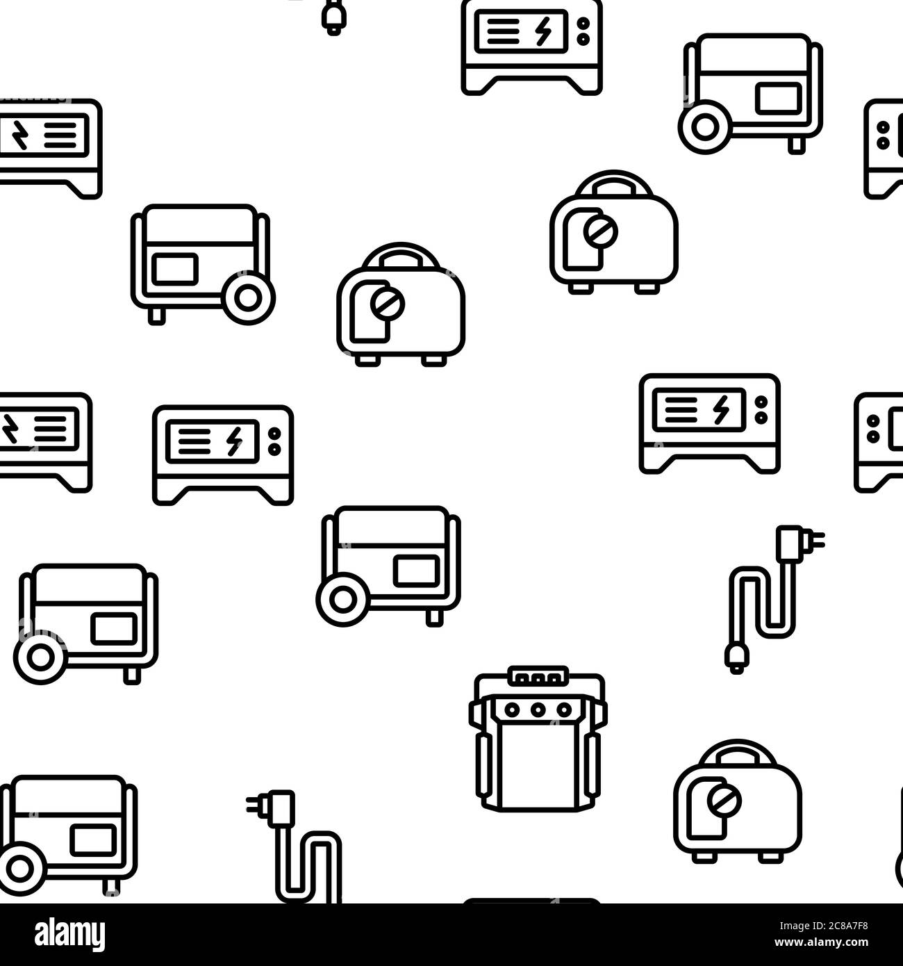 Portable Generator Vector Seamless Pattern Stock Vector Image & Art - Alamy