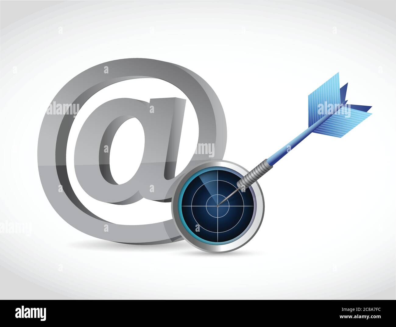 At symbol and target radar illustration design over white Stock Vector ...