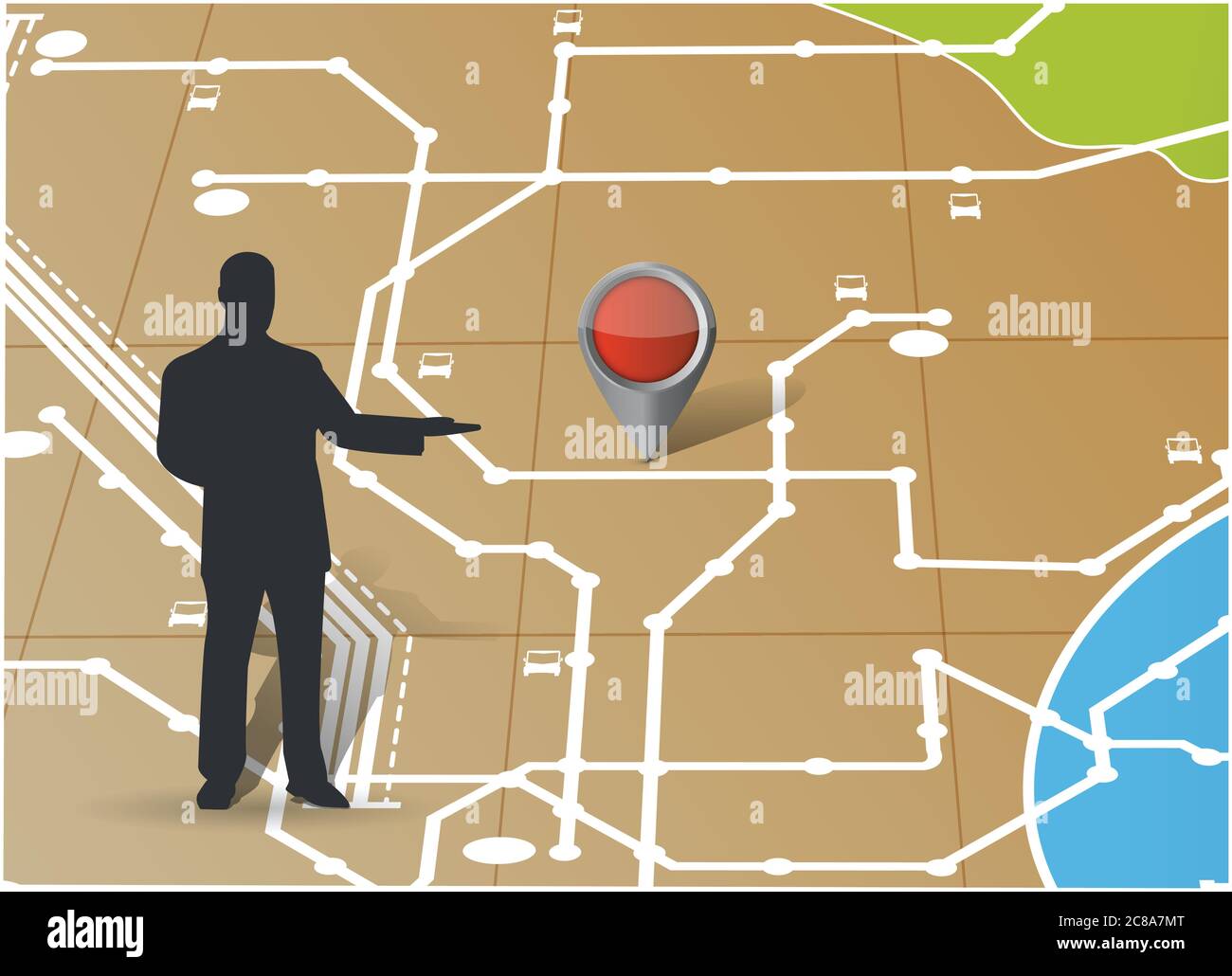 Person drawing map Stock Vector Images - Alamy