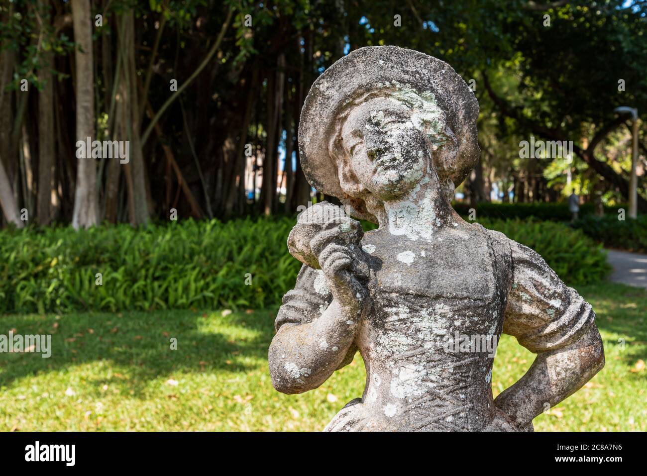 Close-up on decorative statue in a garden in Florida Stock Photo - Alamy