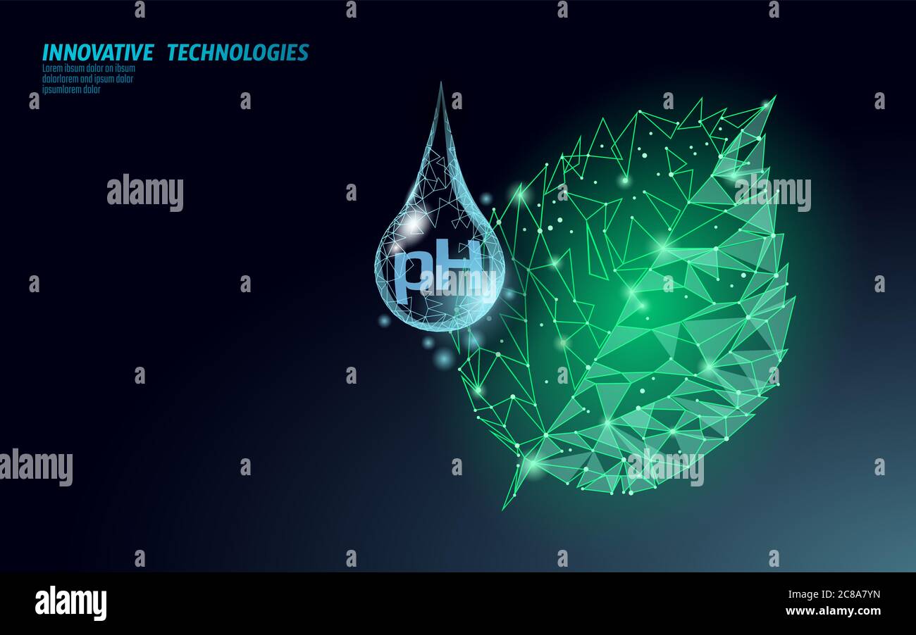 Water pH laboratory analysis chemistry science technology. Tree leaf ...