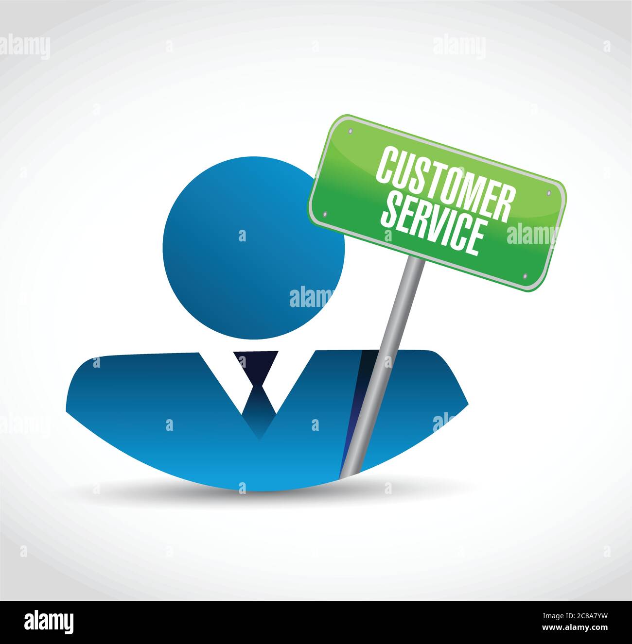 Customer service people avatar illustration design over a white ...