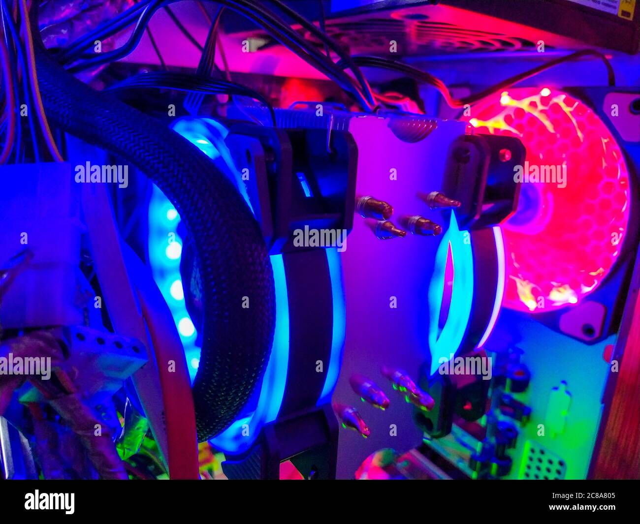 Close up multi colored power cables hi-res stock photography and images ...