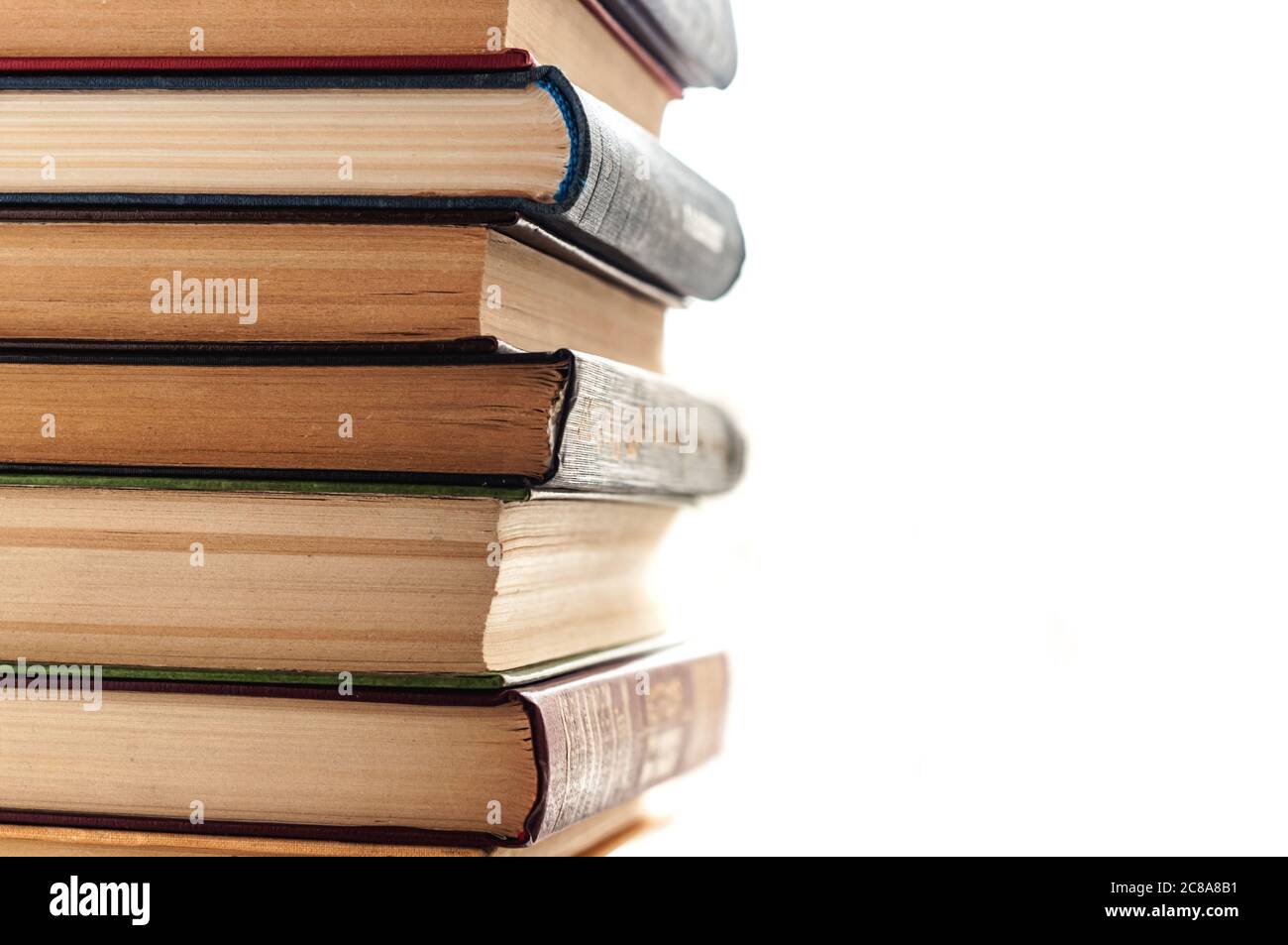 Stack of books on a white background hi-res stock photography and ...