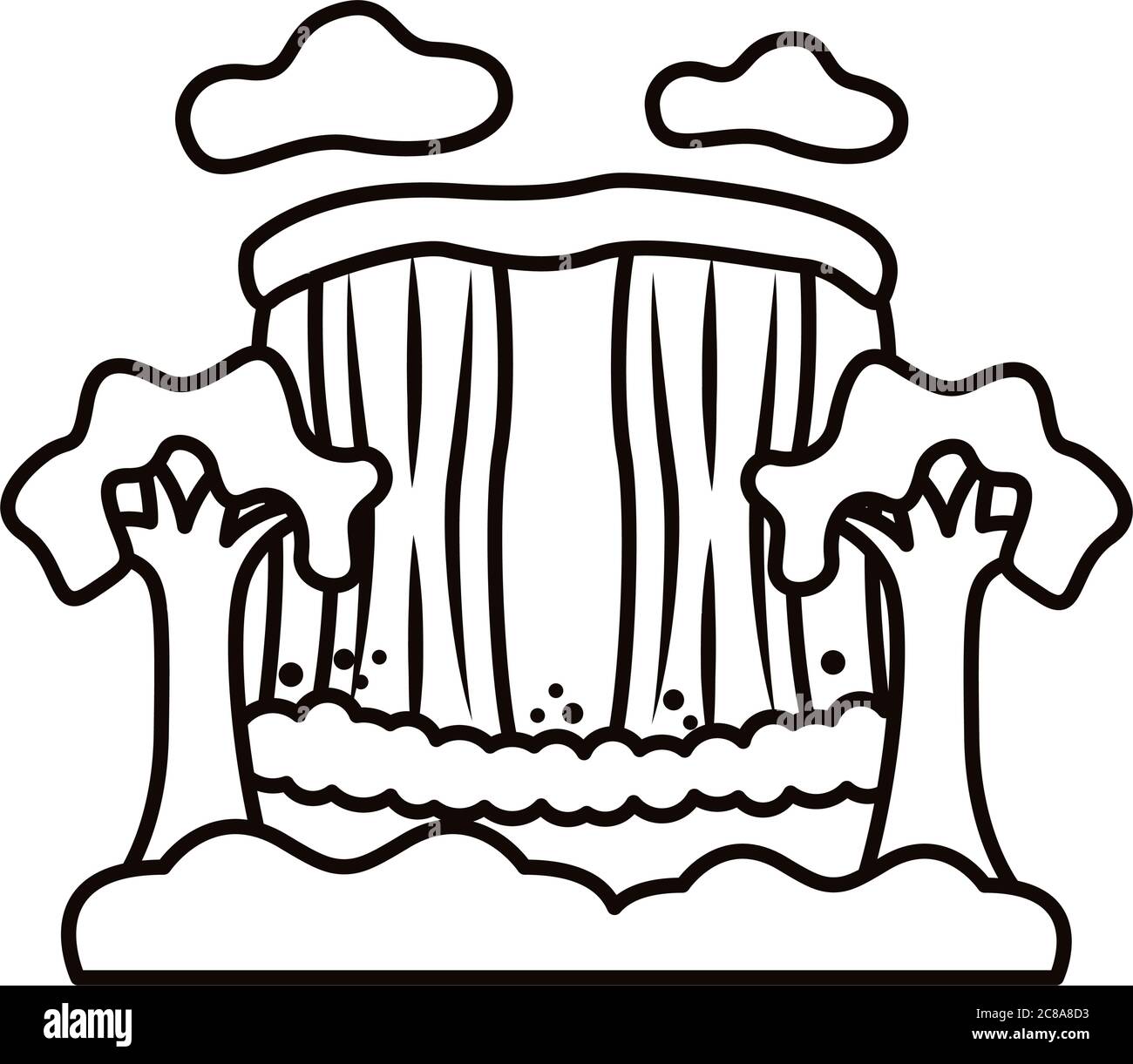 Waterfall falls cascade Stock Vector Images - Alamy