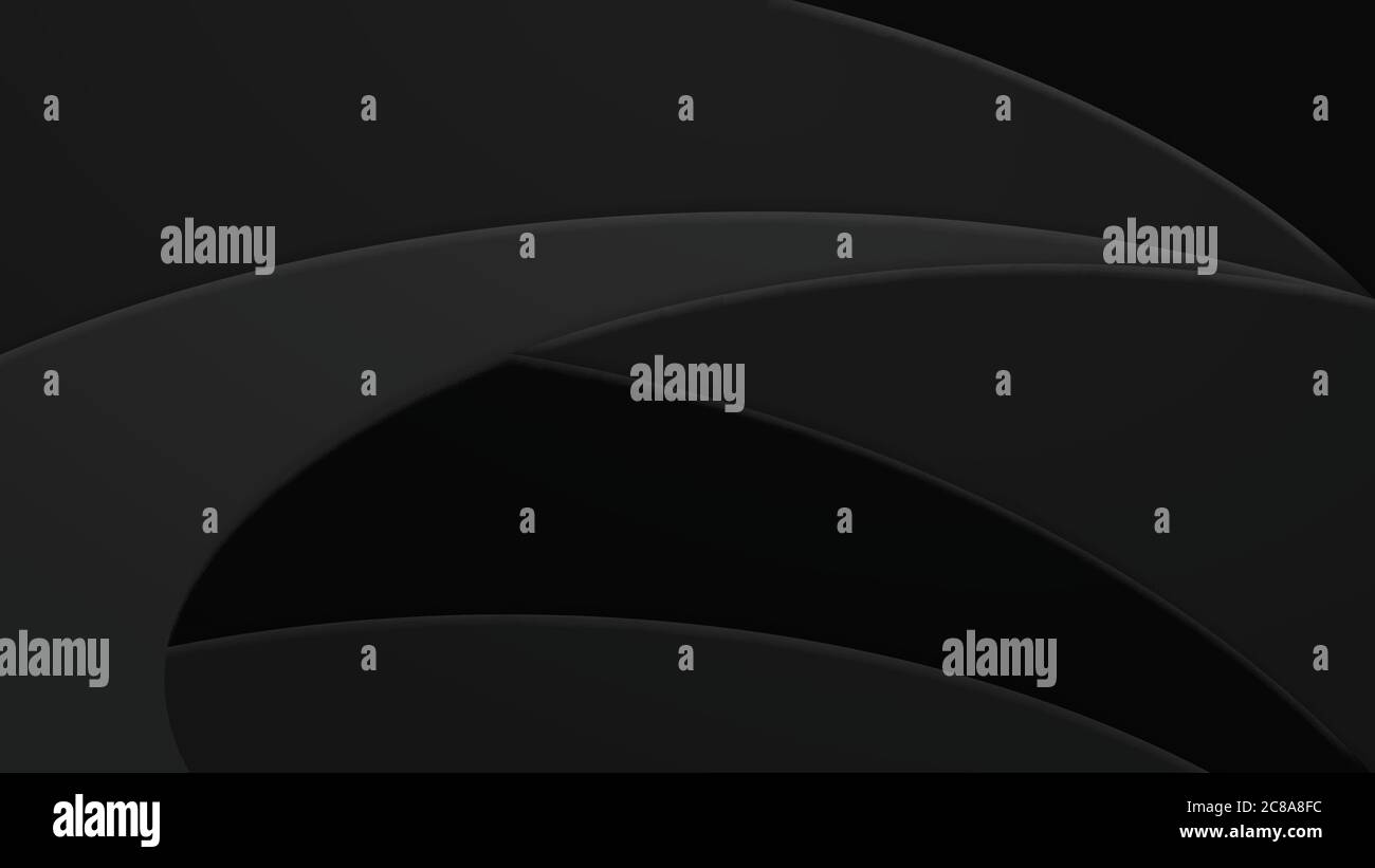 Abstract background of curved lines in black colors Stock Vector Image ...