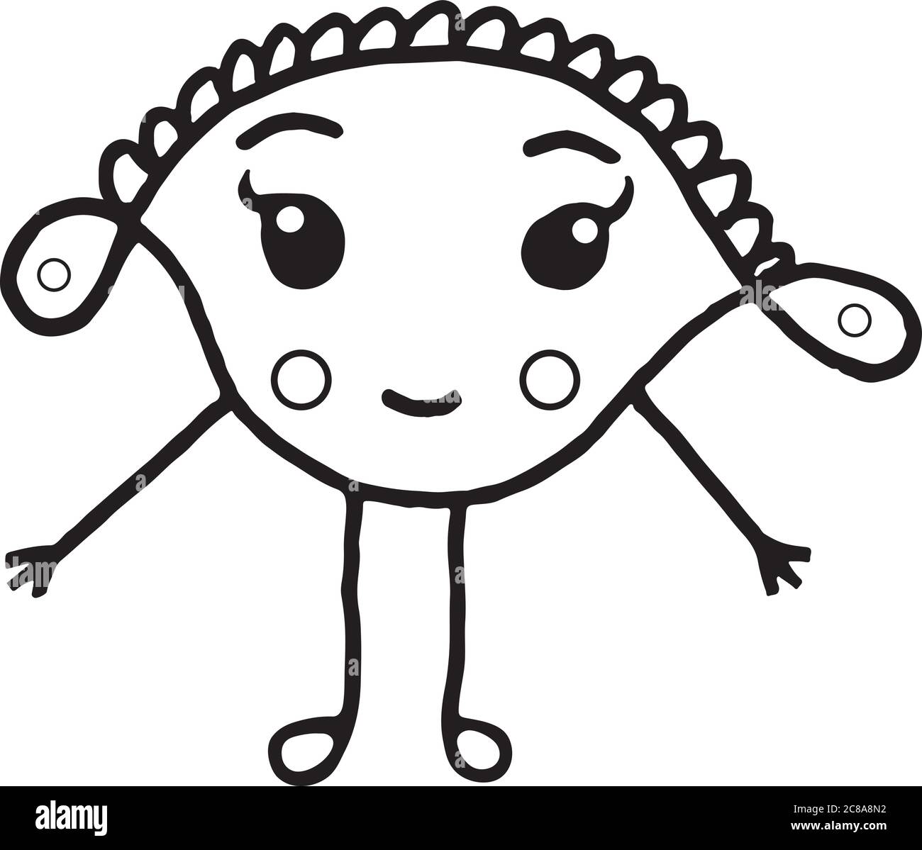 Cartoon character design dumpling Stock Vector Images - Alamy