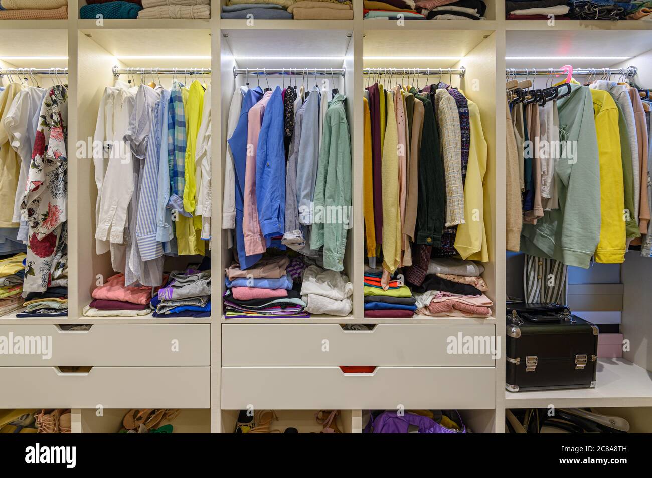 Large woman's wardrobe Stock Photo - Alamy