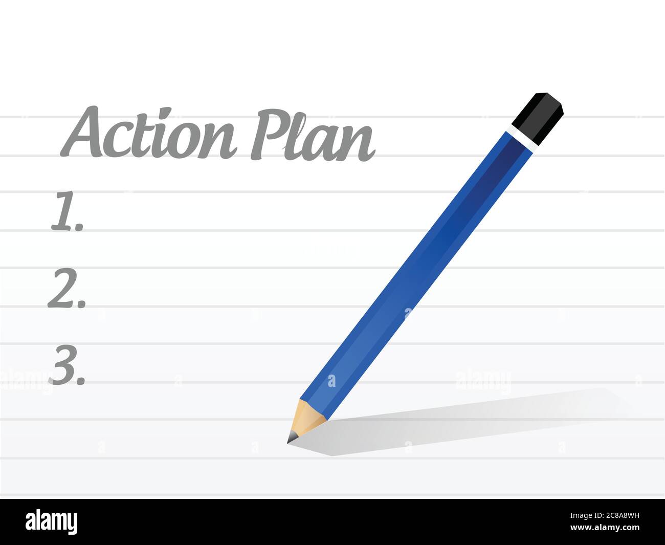 Action plan list illustration design over a white background Stock ...