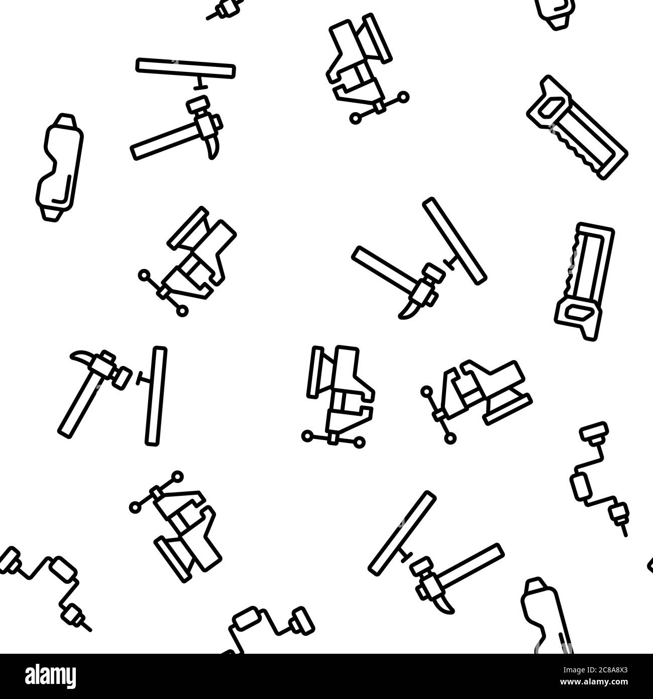 Carpenter Equipment Vector Seamless Pattern Stock Vector Image & Art ...