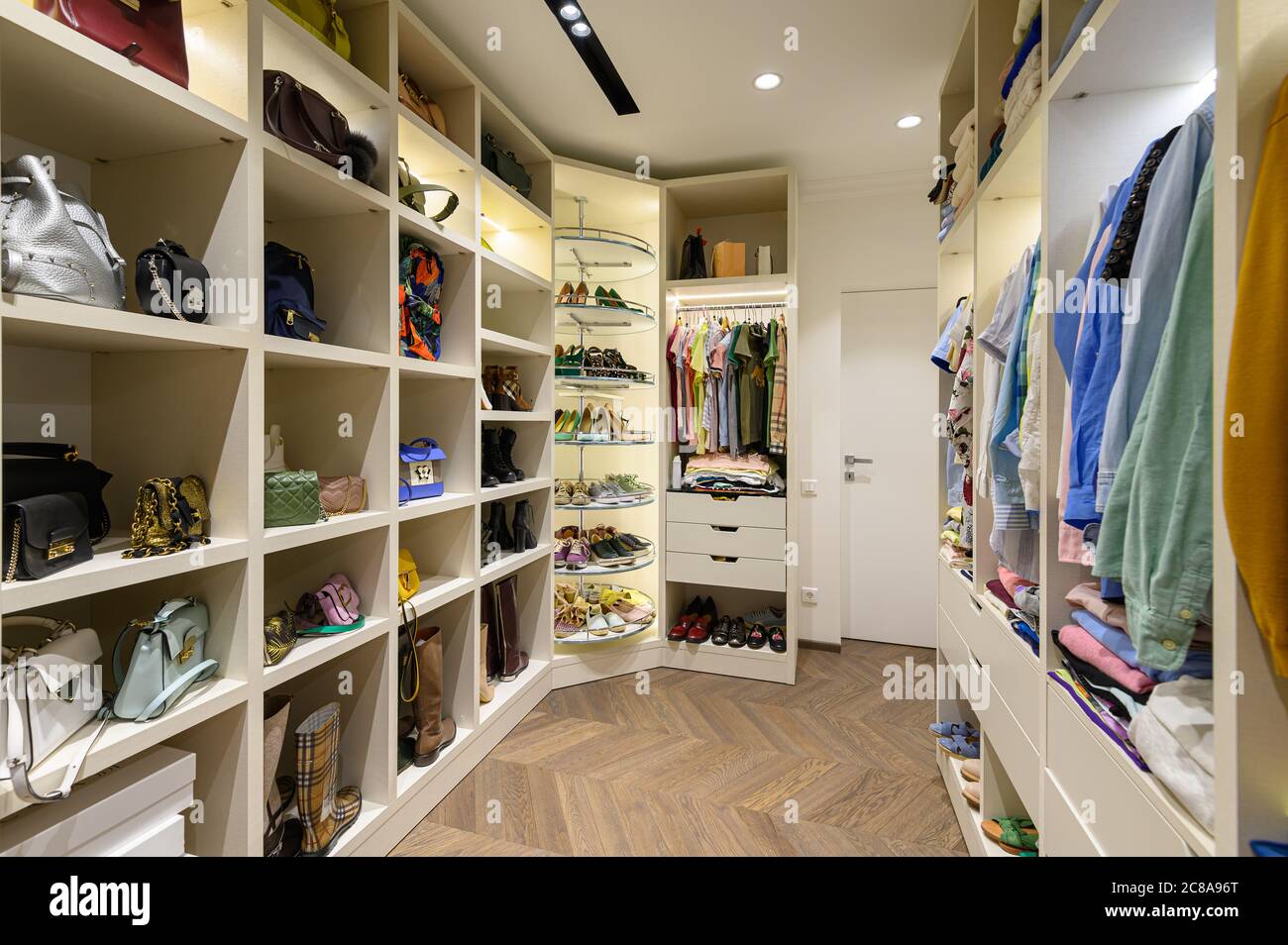 Large woman's wardrobe Stock Photo - Alamy