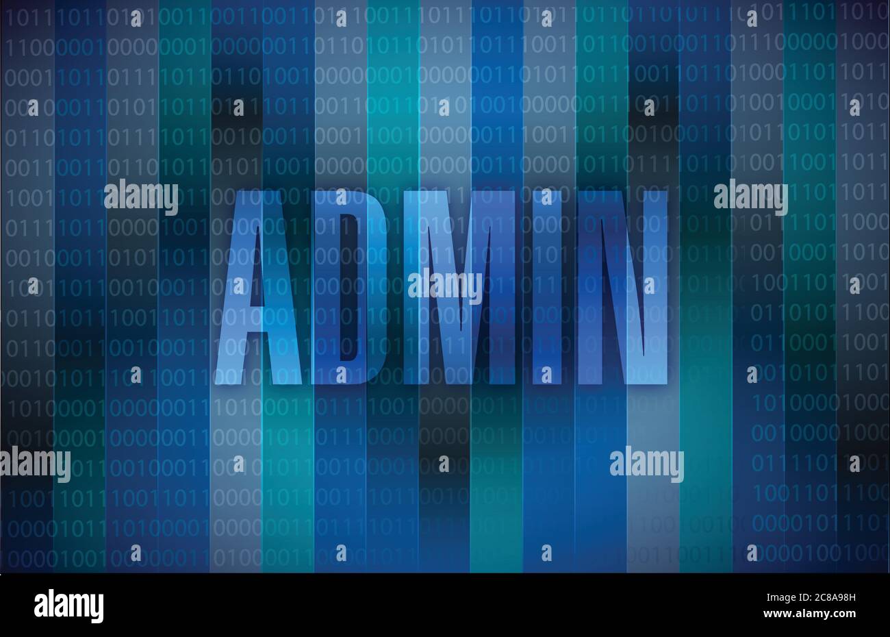 Admin message illustration design over a binary background Stock Vector ...