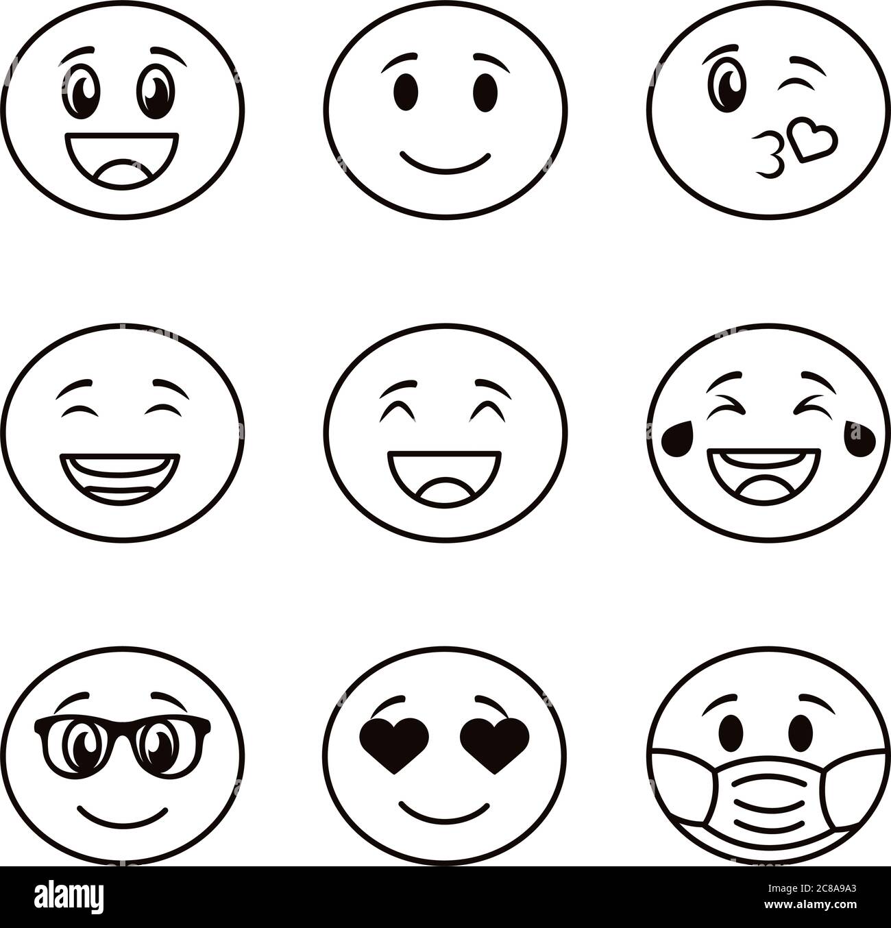 Various reactions Stock Vector Images - Alamy