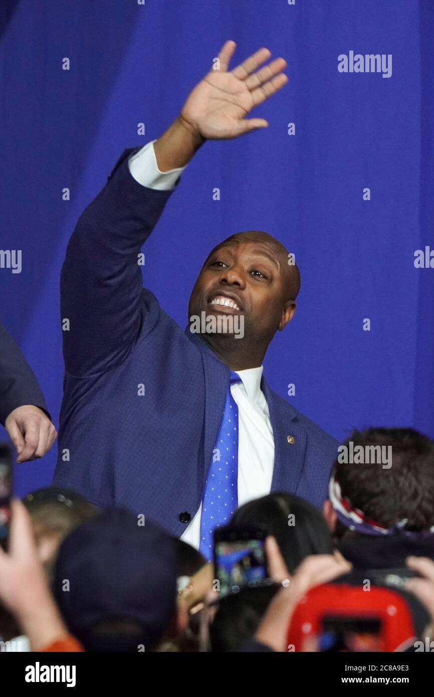 U.S. Senator Tim Scot during the Keep America Great Rally at the in the ...