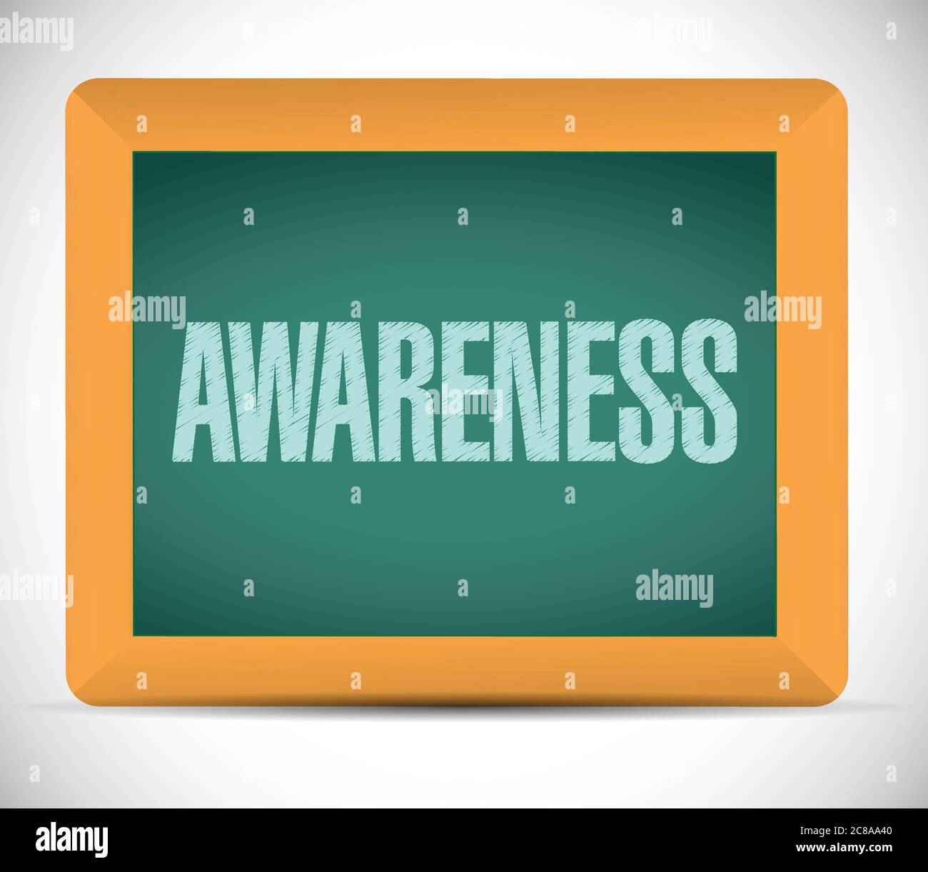 Awareness sign message on a board. illustration design over a white ...