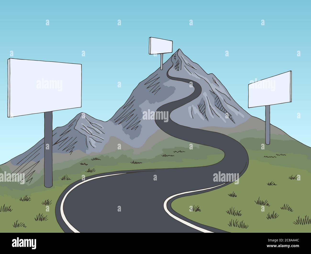 Hilly Road Clipart