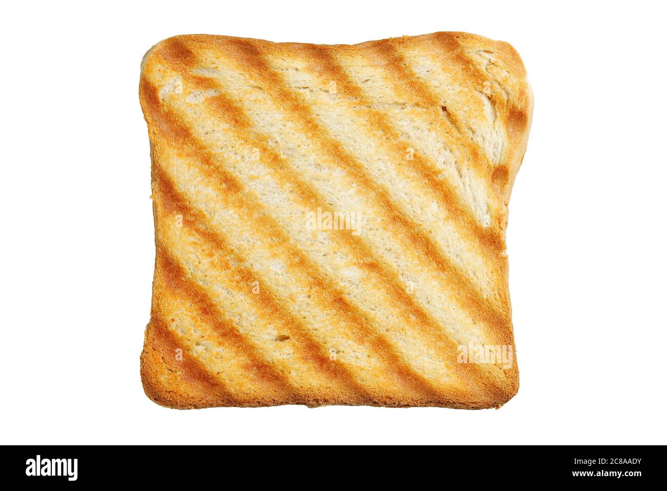 toasted bread slice isolated on white Stock Photo - Alamy