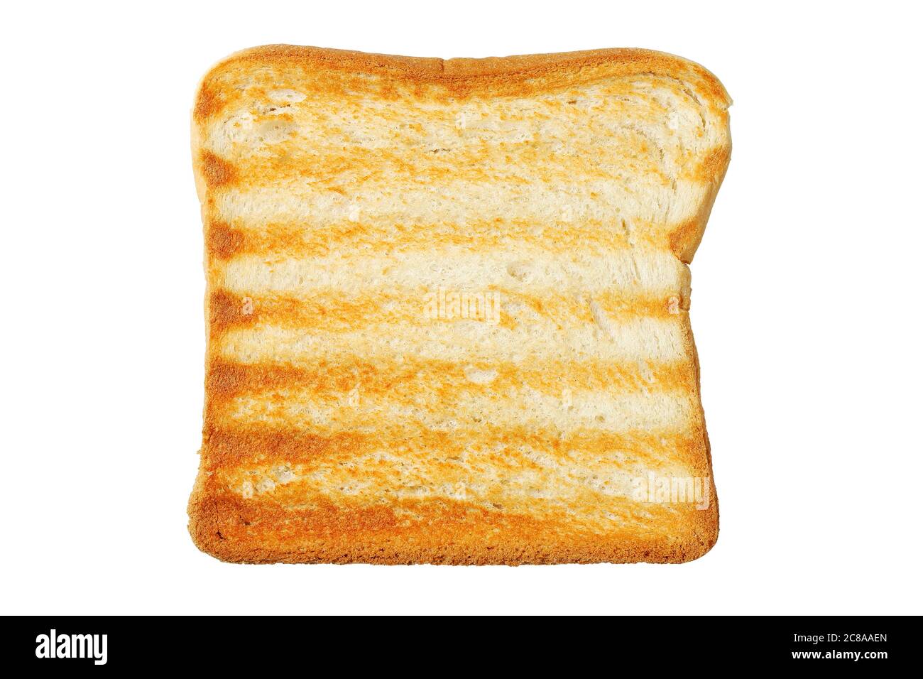 toasted bread slice isolated on white Stock Photo - Alamy