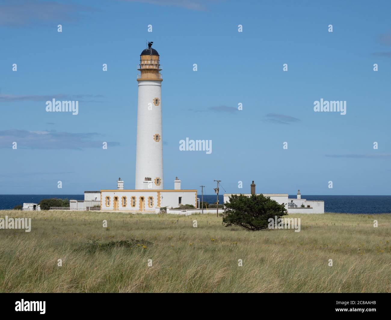 Barns Ness Lighthouse on the east coast of Scotland is located 3 miles ...
