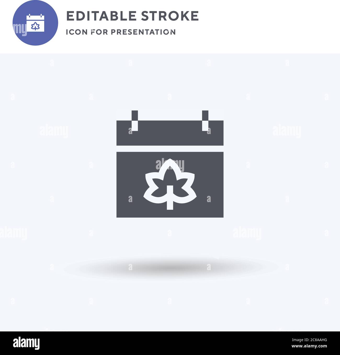 Autumn icon vector, filled flat sign, solid pictogram isolated on white ...