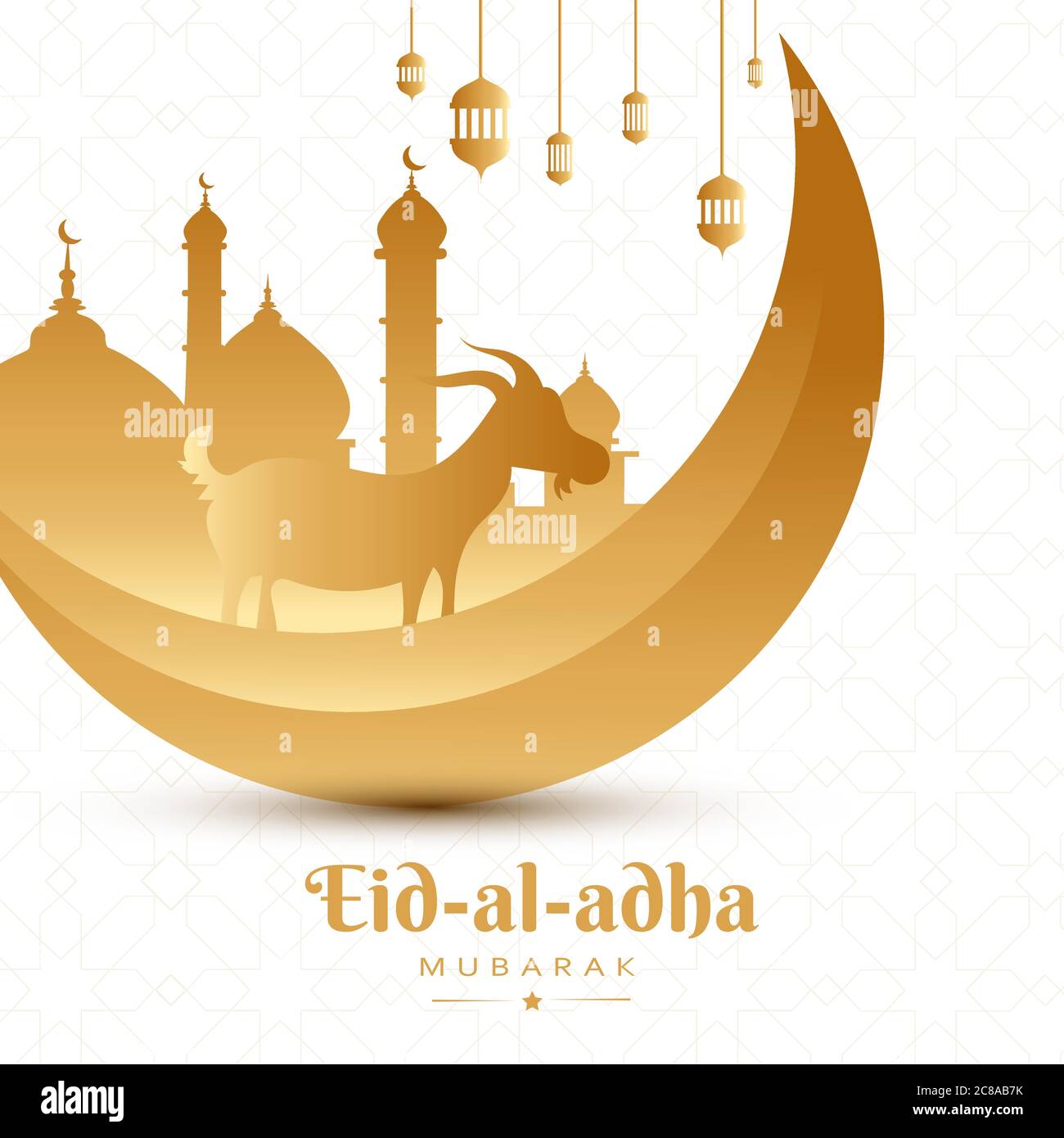 Eid al adha, Eid qurban semi realistic greeting poster for web with ...