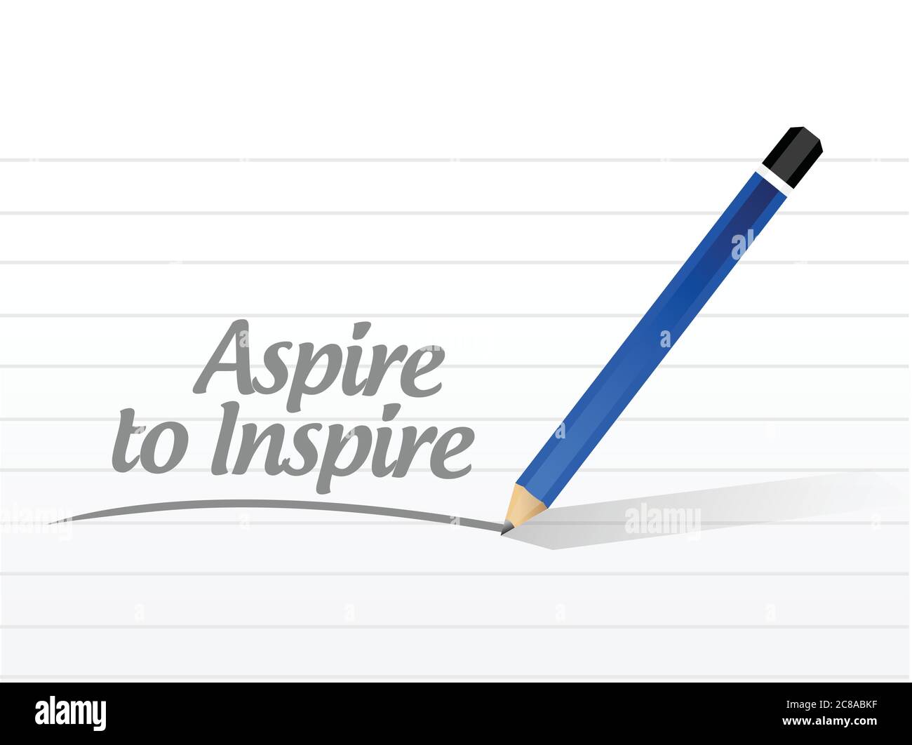 Aspire to inspire message illustration design over a white background ...