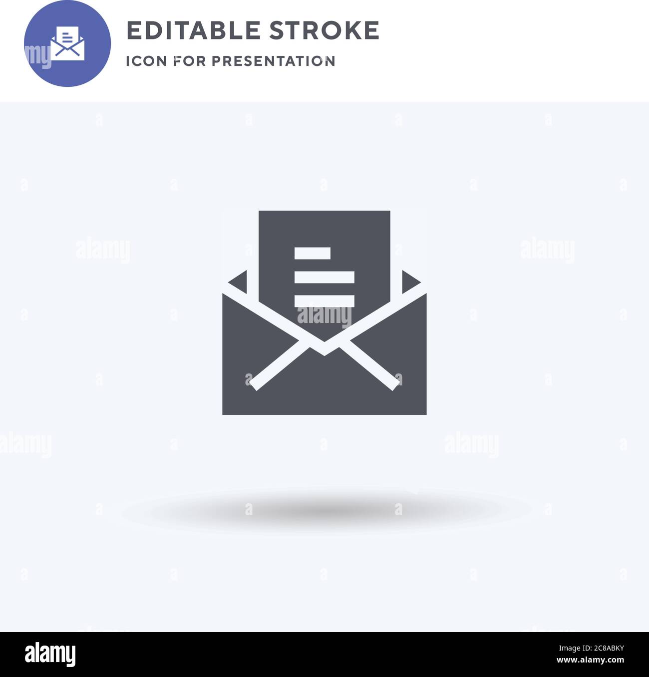 Letter icon vector, filled flat sign, solid pictogram isolated on white ...