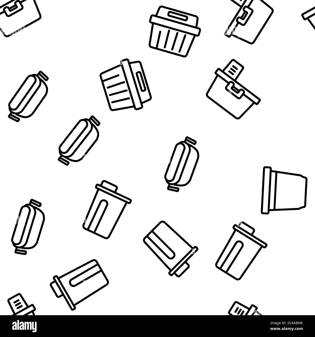 Food Container Package Vector Seamless Pattern Stock Vector Image & Art ...