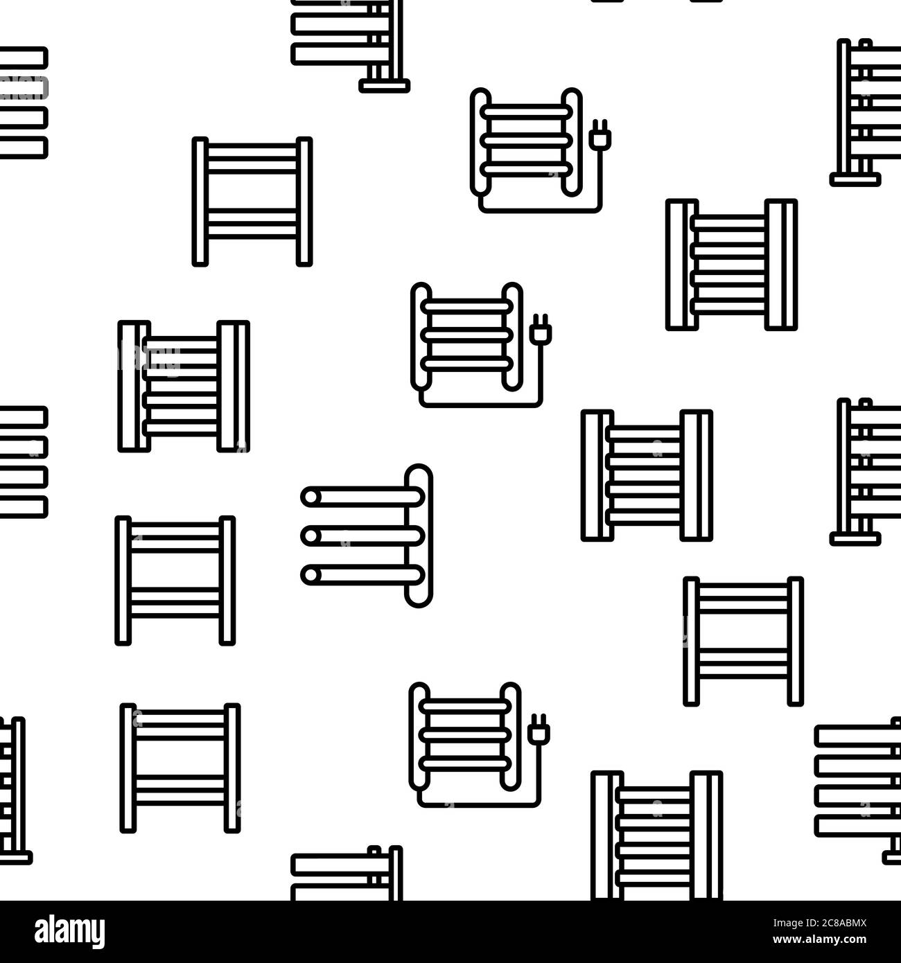 Heated Towel Rail Vector Seamless Pattern Stock Vector Image & Art - Alamy