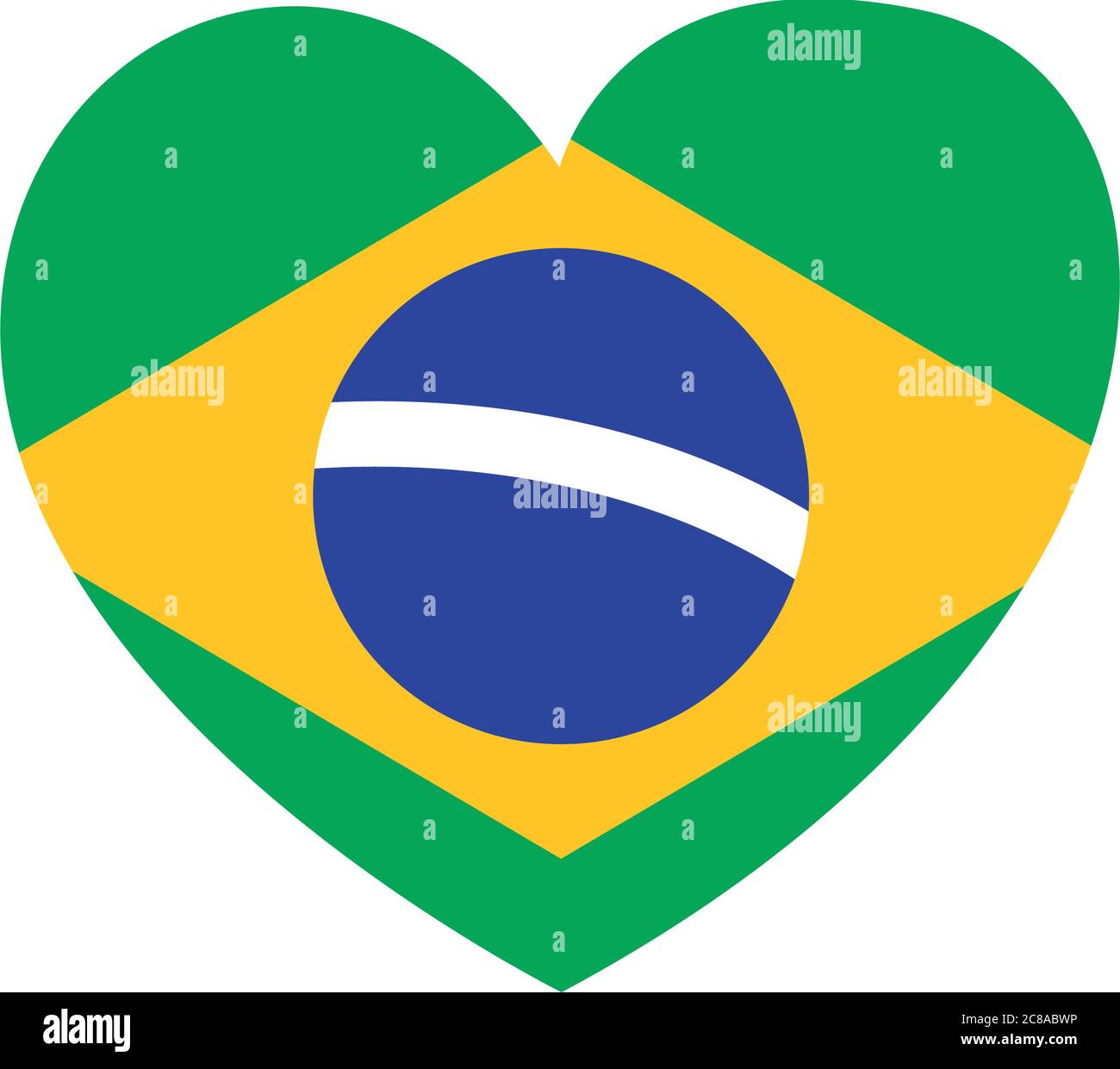 Brazil heart flat style icon design, Culture tourism brazilian travel ...