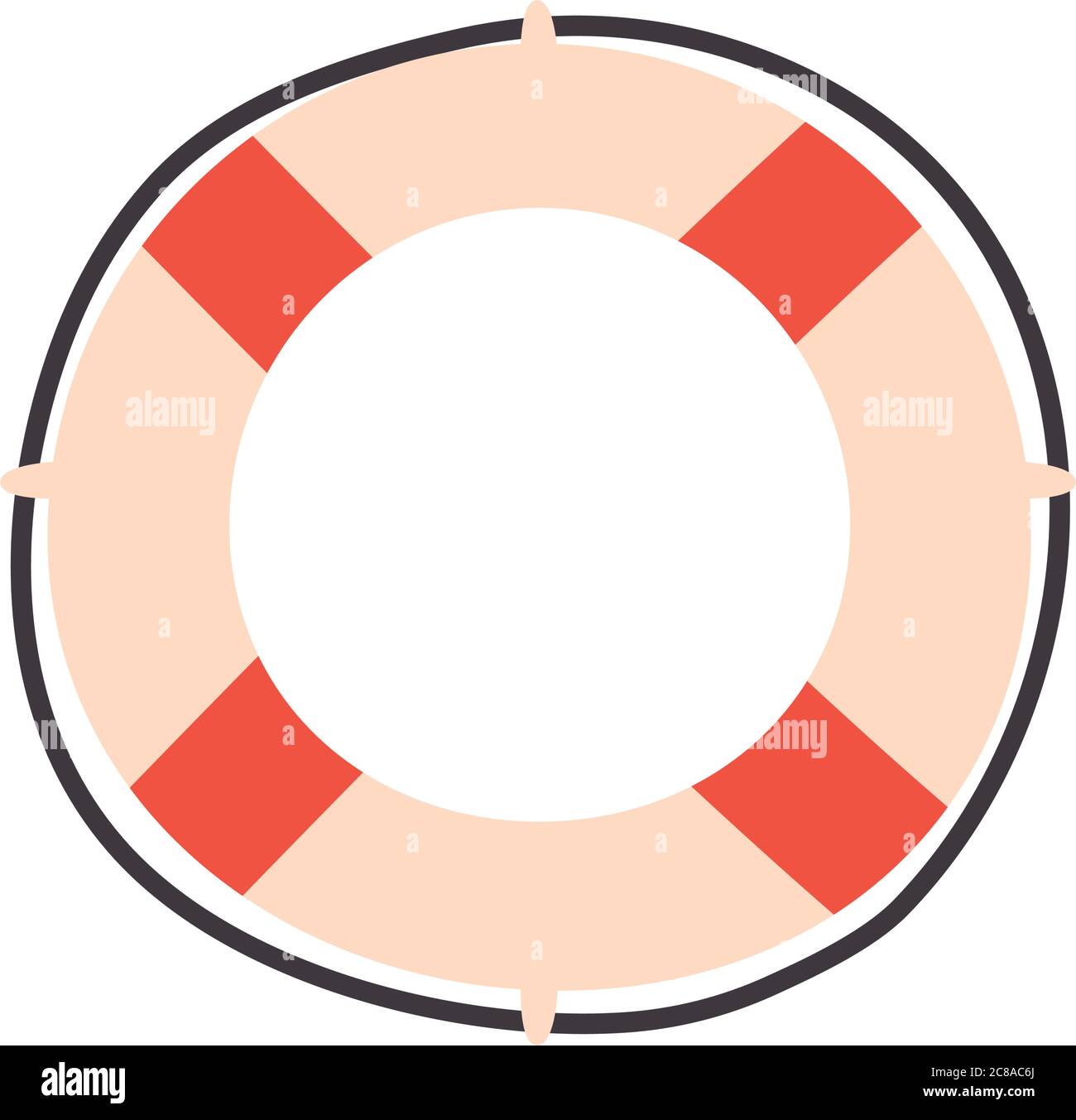Lifebuoy flat style icon design, Lifeguard emergency and rescue theme ...