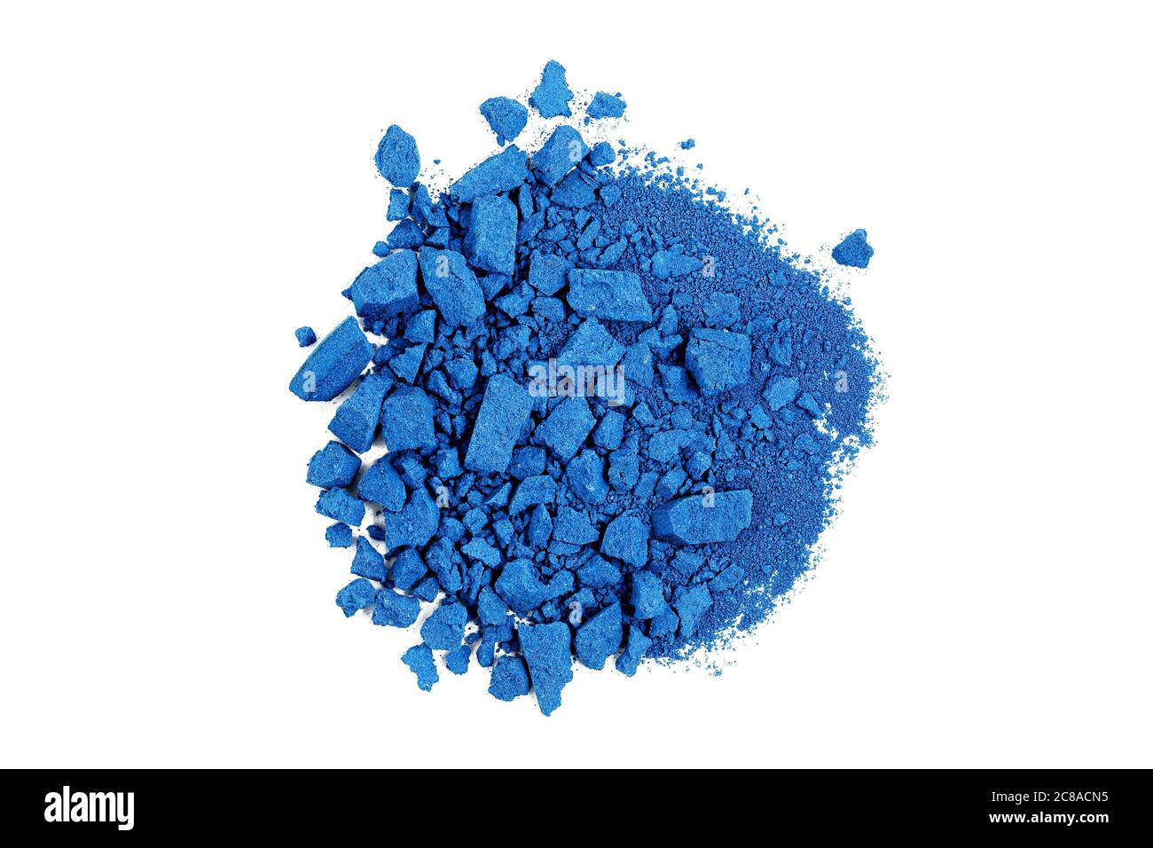 closeup of crushed blue watercolor paint isolated Stock Photo - Alamy
