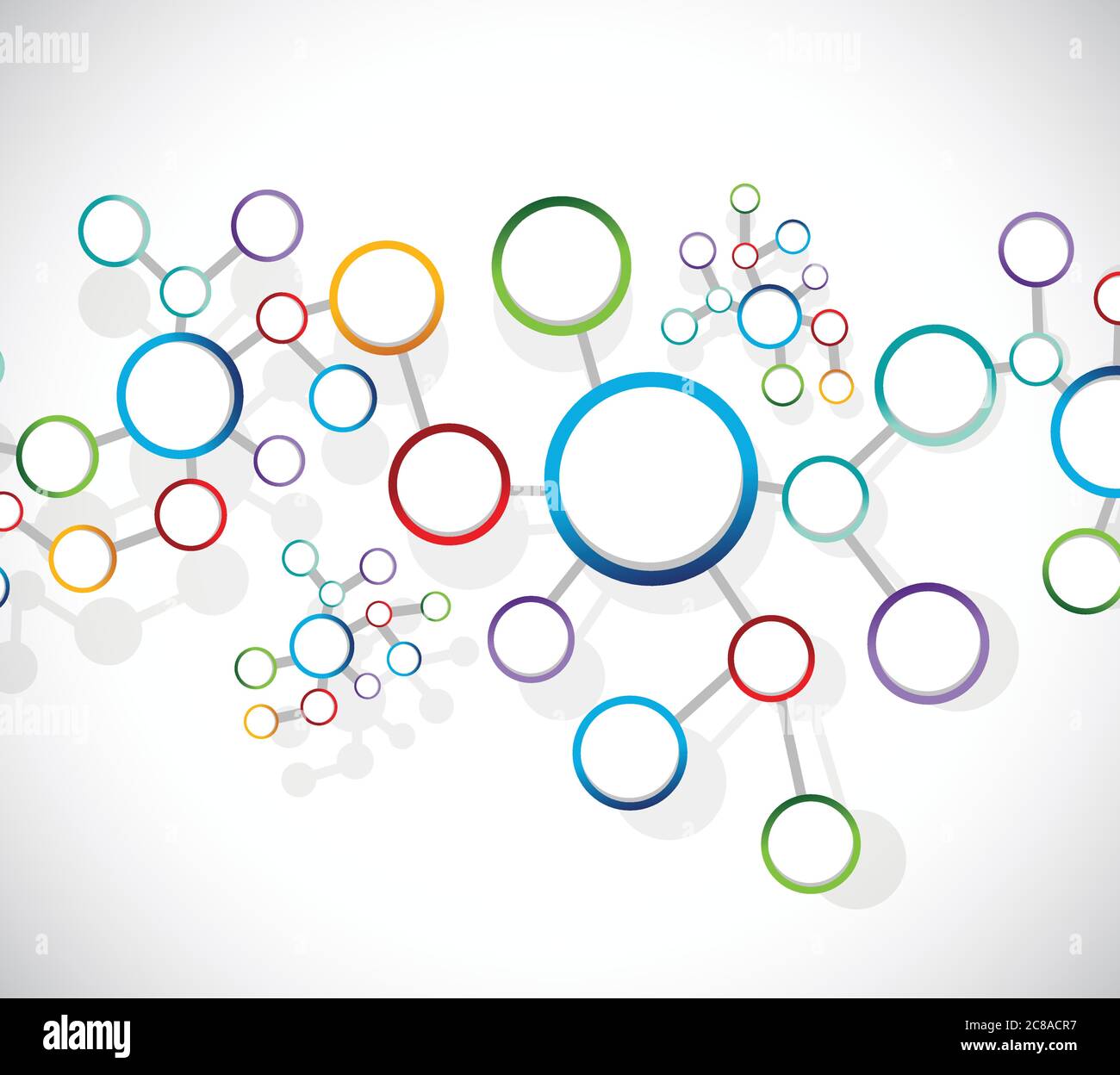 Atoms diagram link network connection illustration design over a white ...