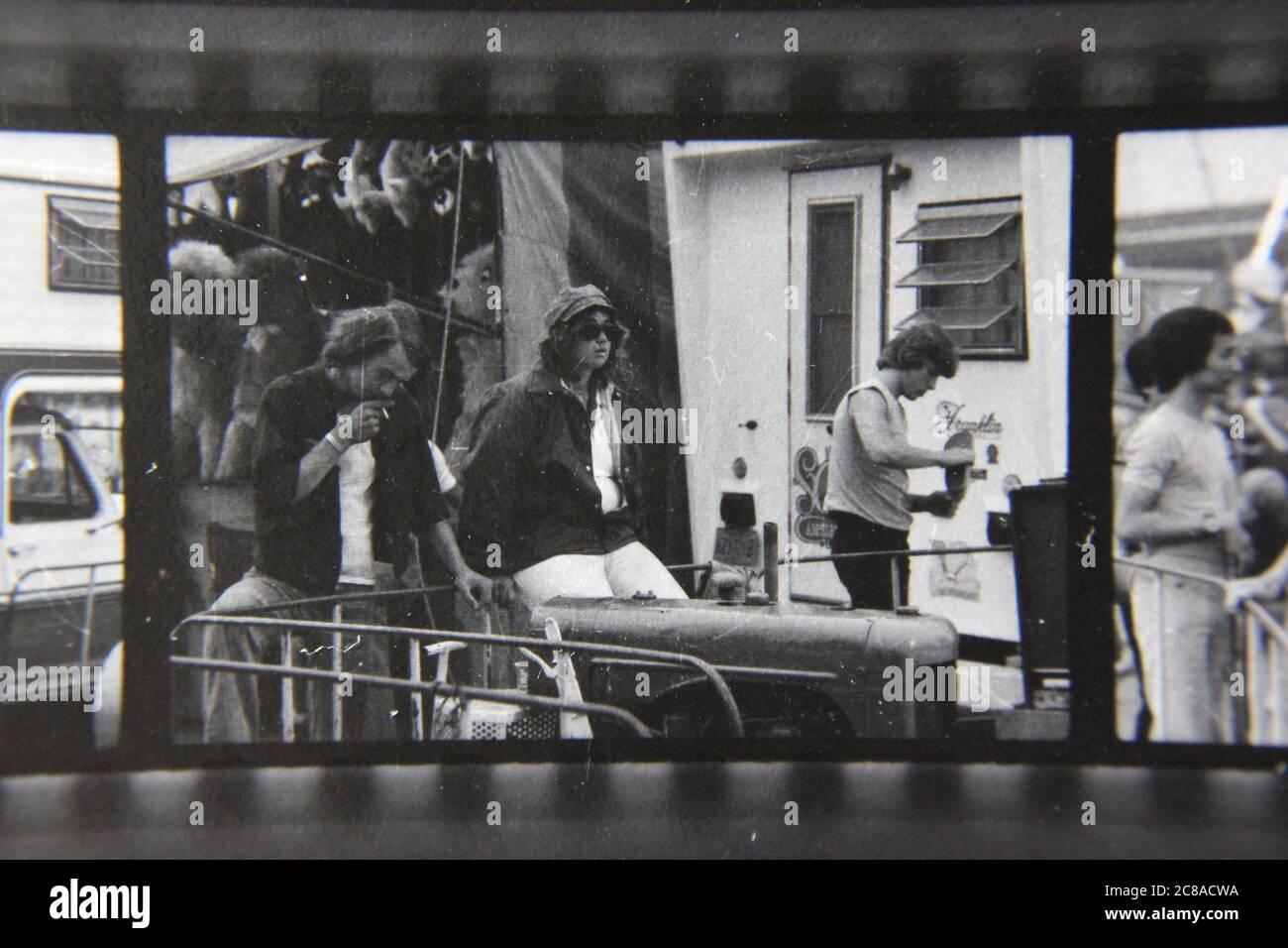 Fine 70s vintage contact print black and white photography of a ...