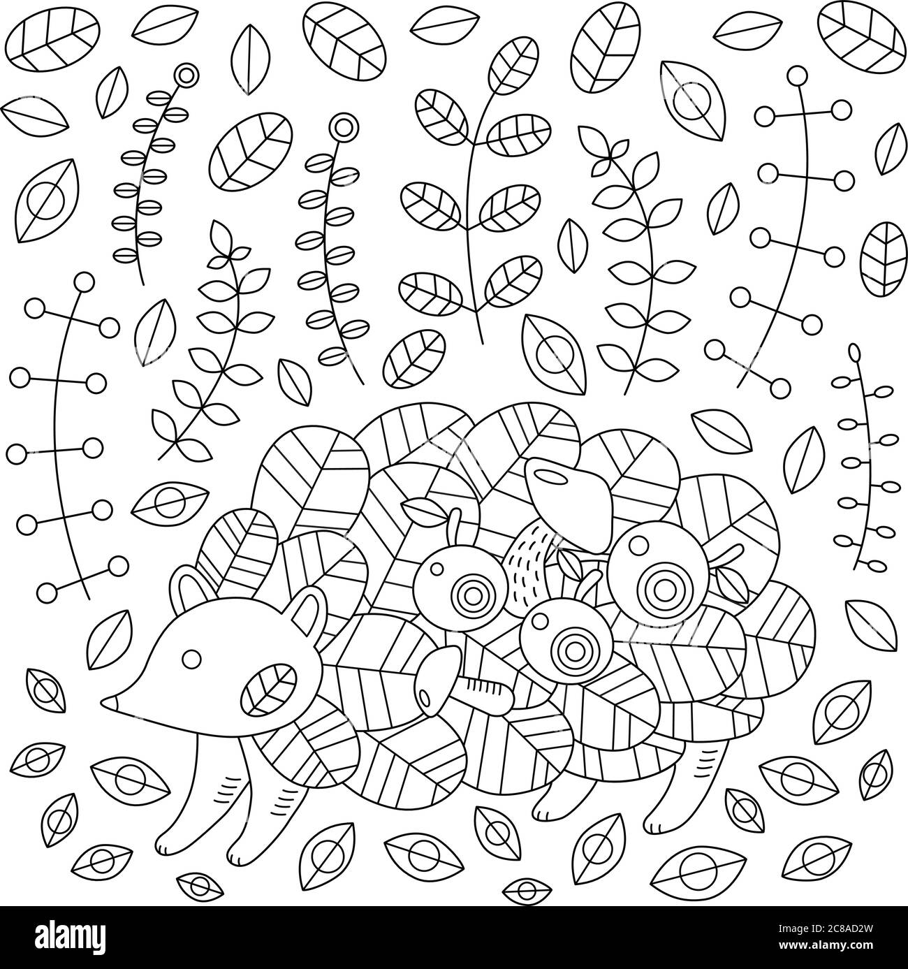 Wood hedgehog mushrooms Stock Vector Images - Alamy