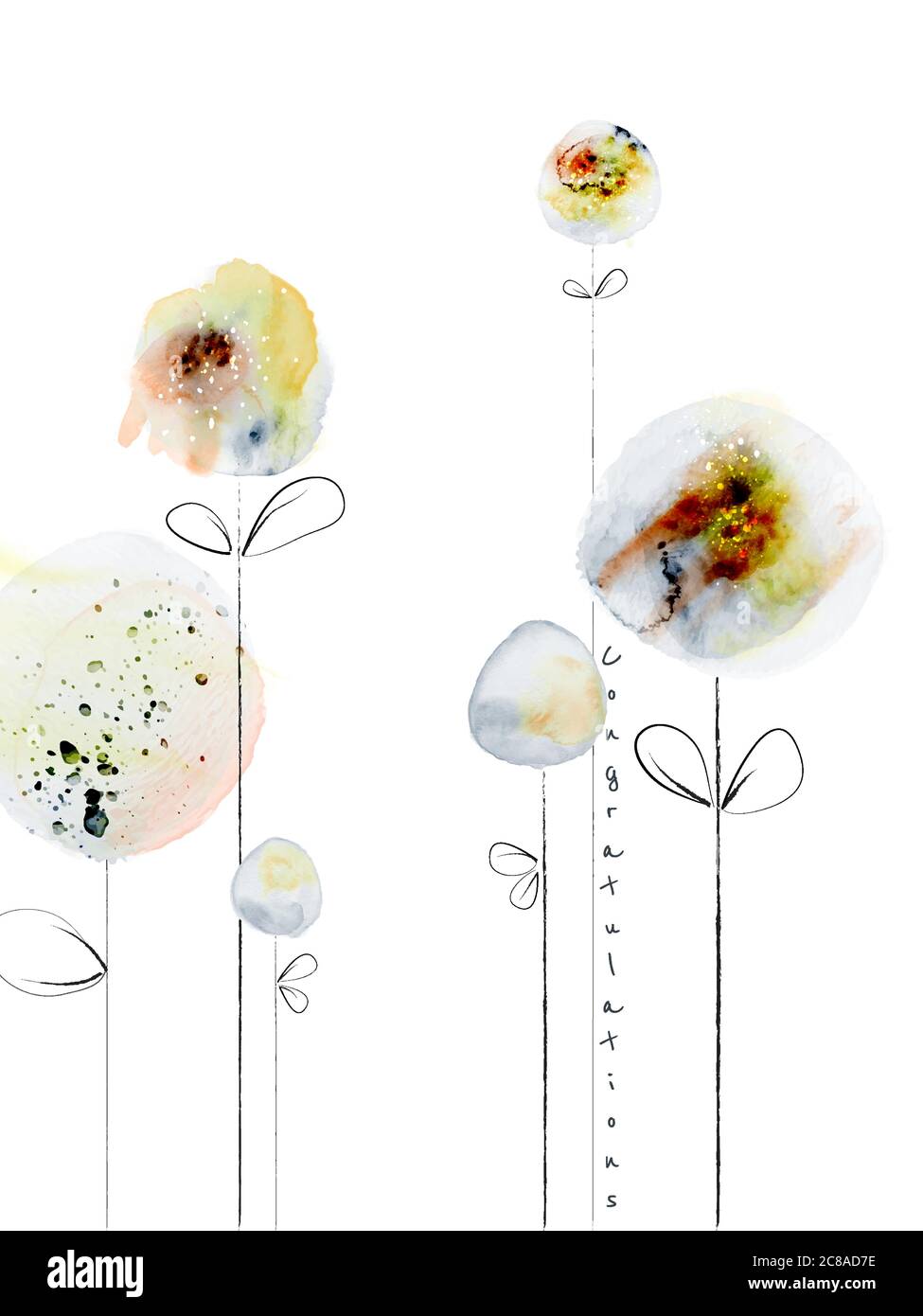 Splatter Watercolor Flowers