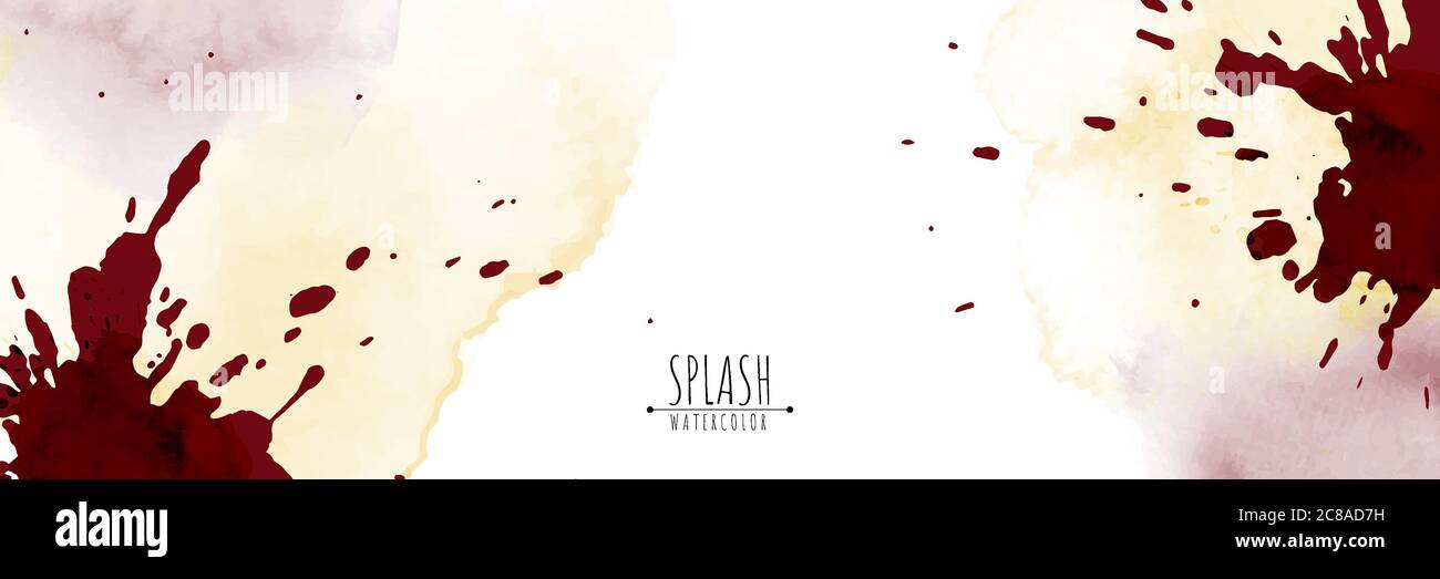 Abstract watercolor background with splash hand-painted. Stain artistic ...