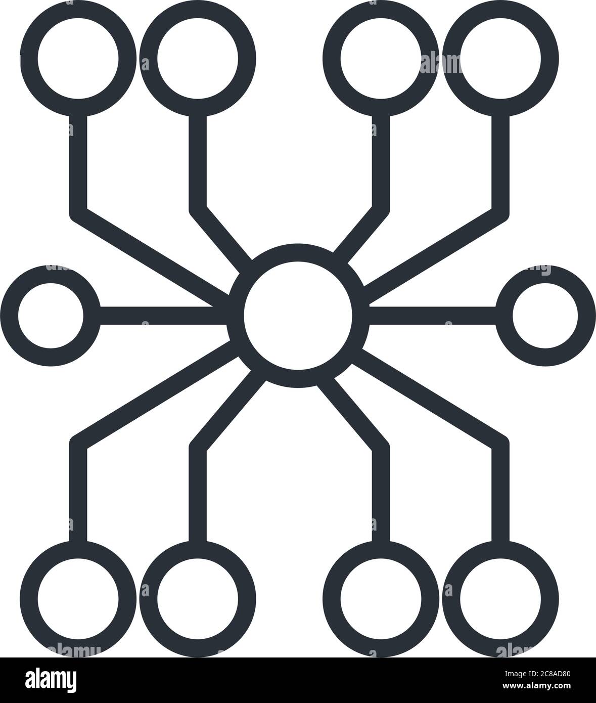 Points circuit line style icon design, Big data web hosting center base security system and ...