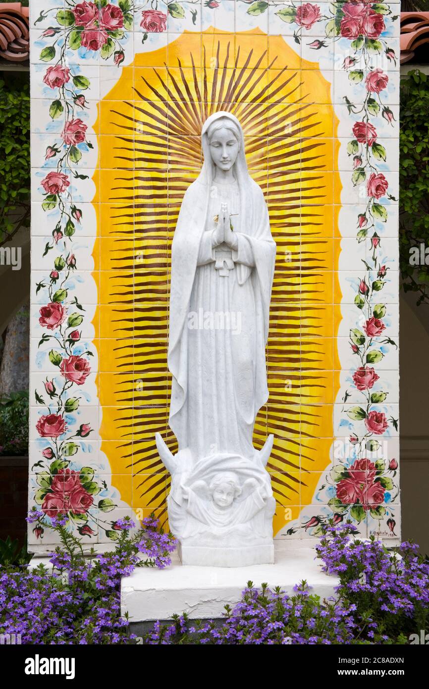 Statue of The Virgin Mary, Church of the Immaculate Conception, Old Town San Diego, California ...