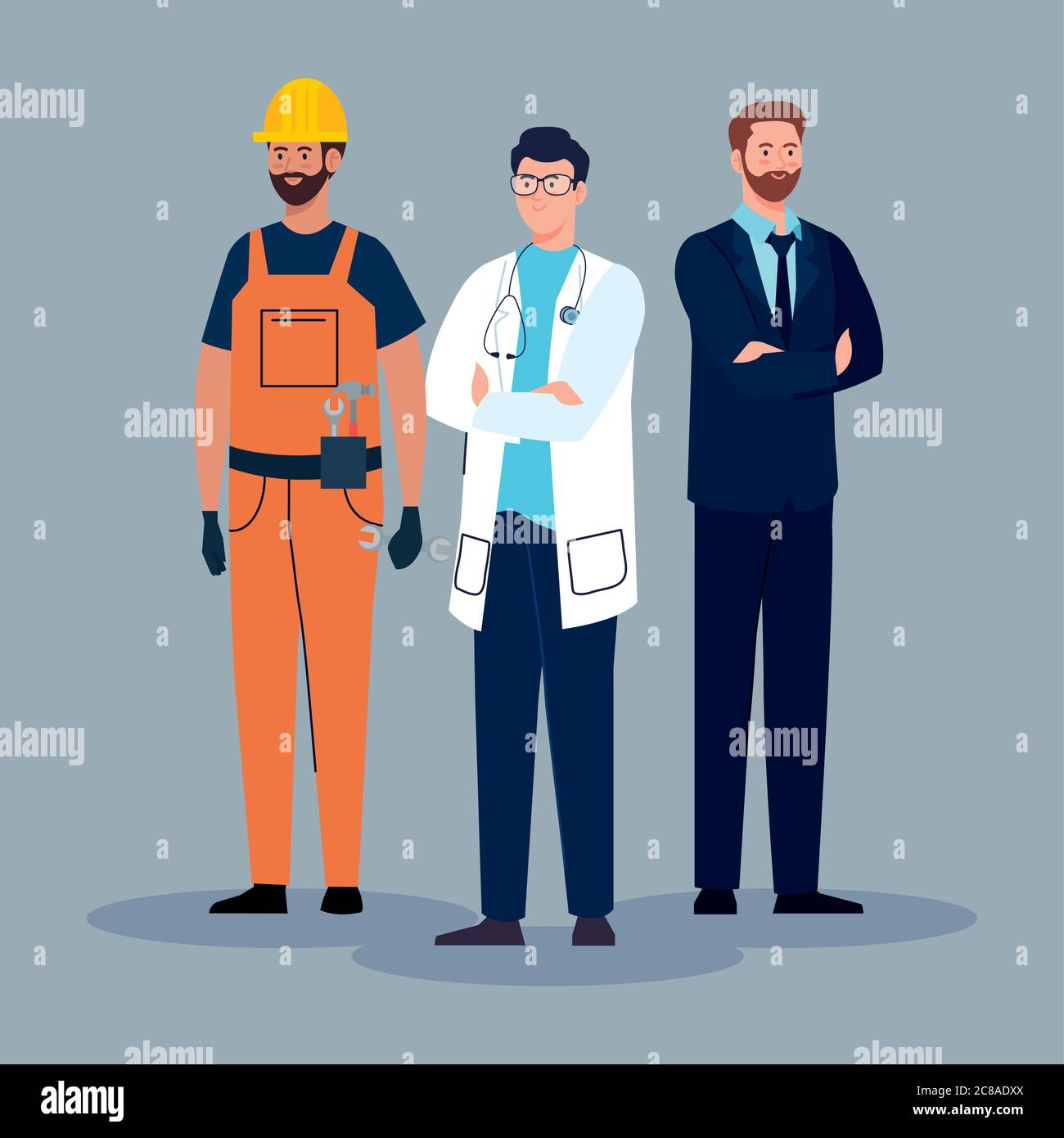 group of men of different professions Stock Vector Image & Art - Alamy