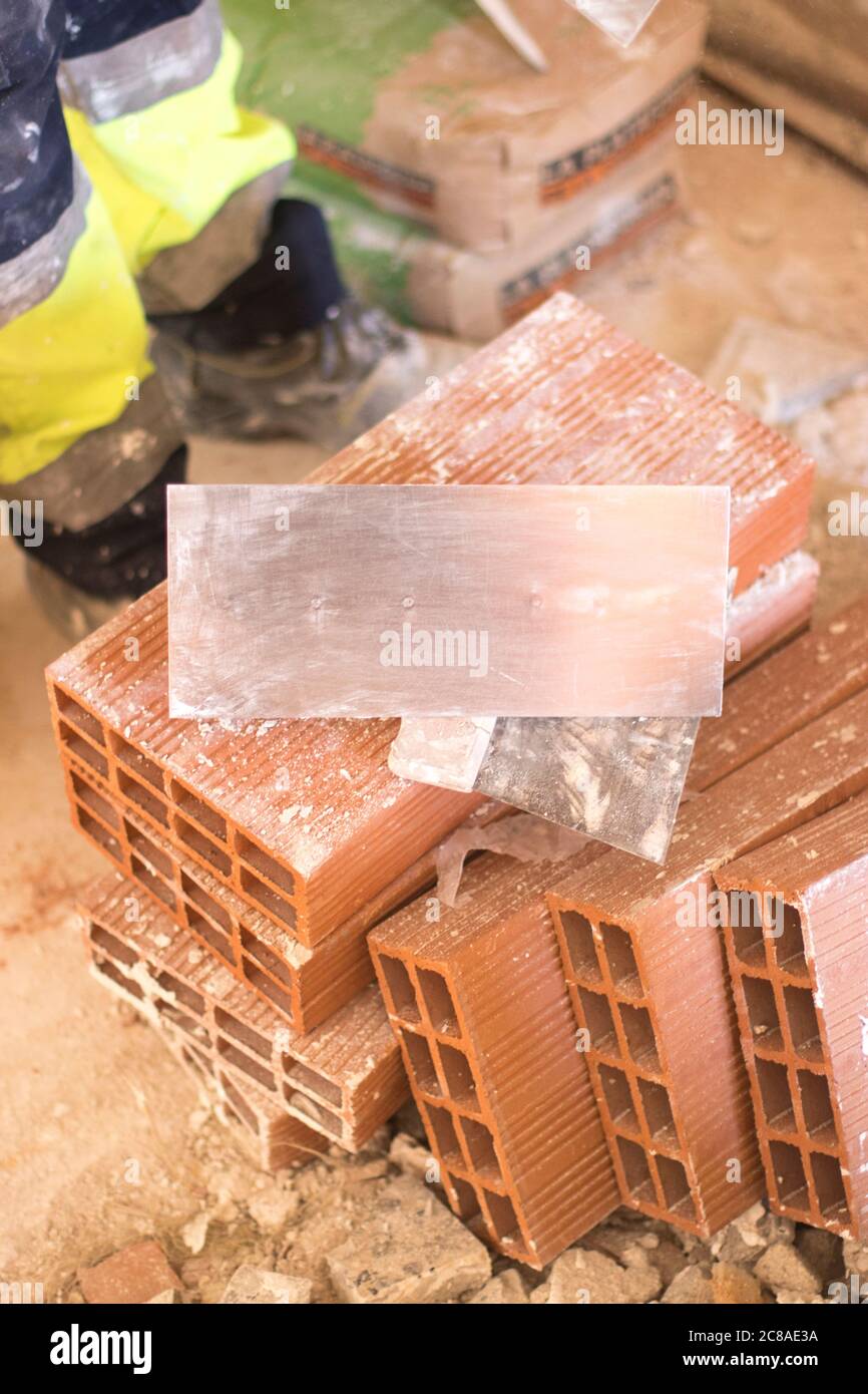 Building renovation works in appartment showing refurbishments works by ...